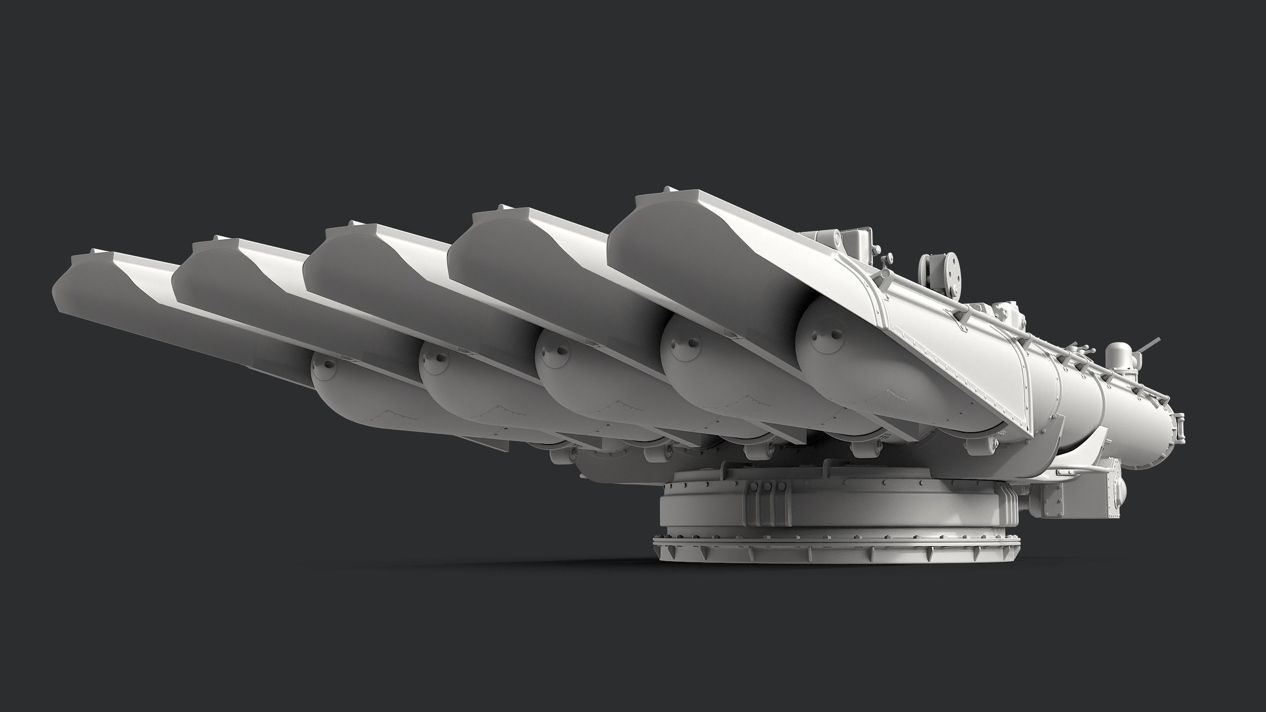21-inch above water torpedo tubes 3D model | CGTrader
