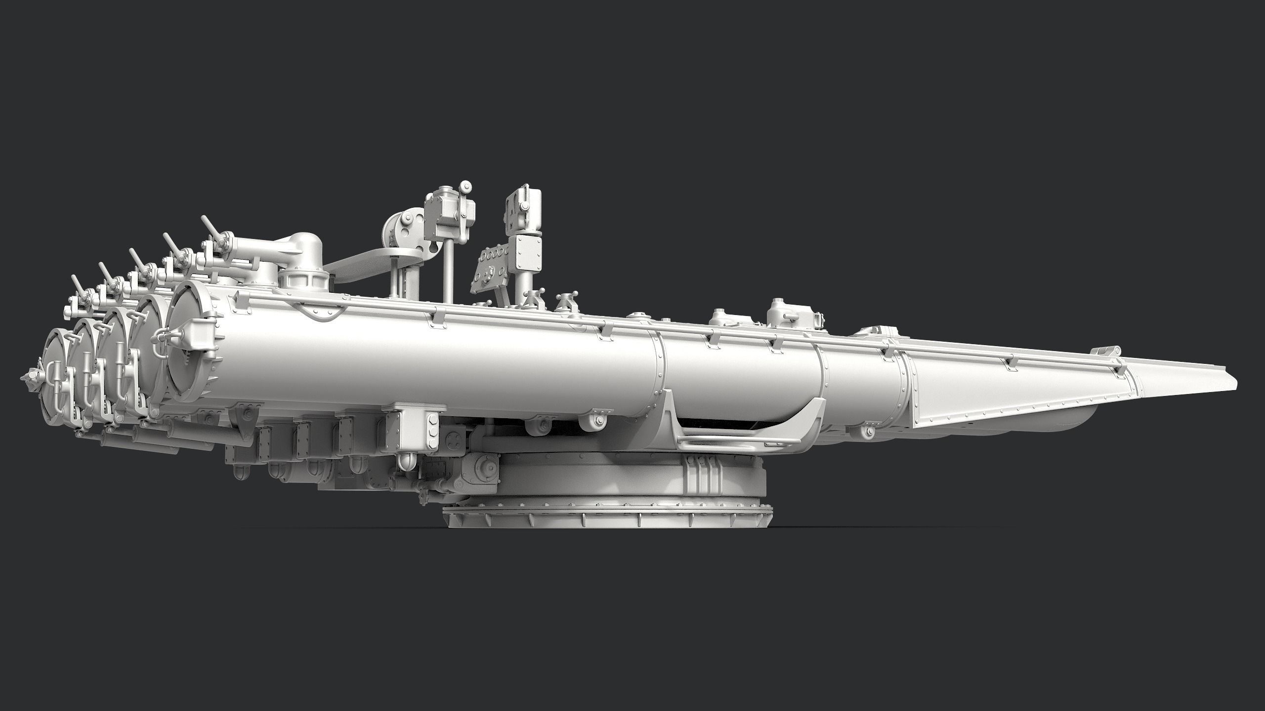 21-inch above water torpedo tubes 3D model | CGTrader