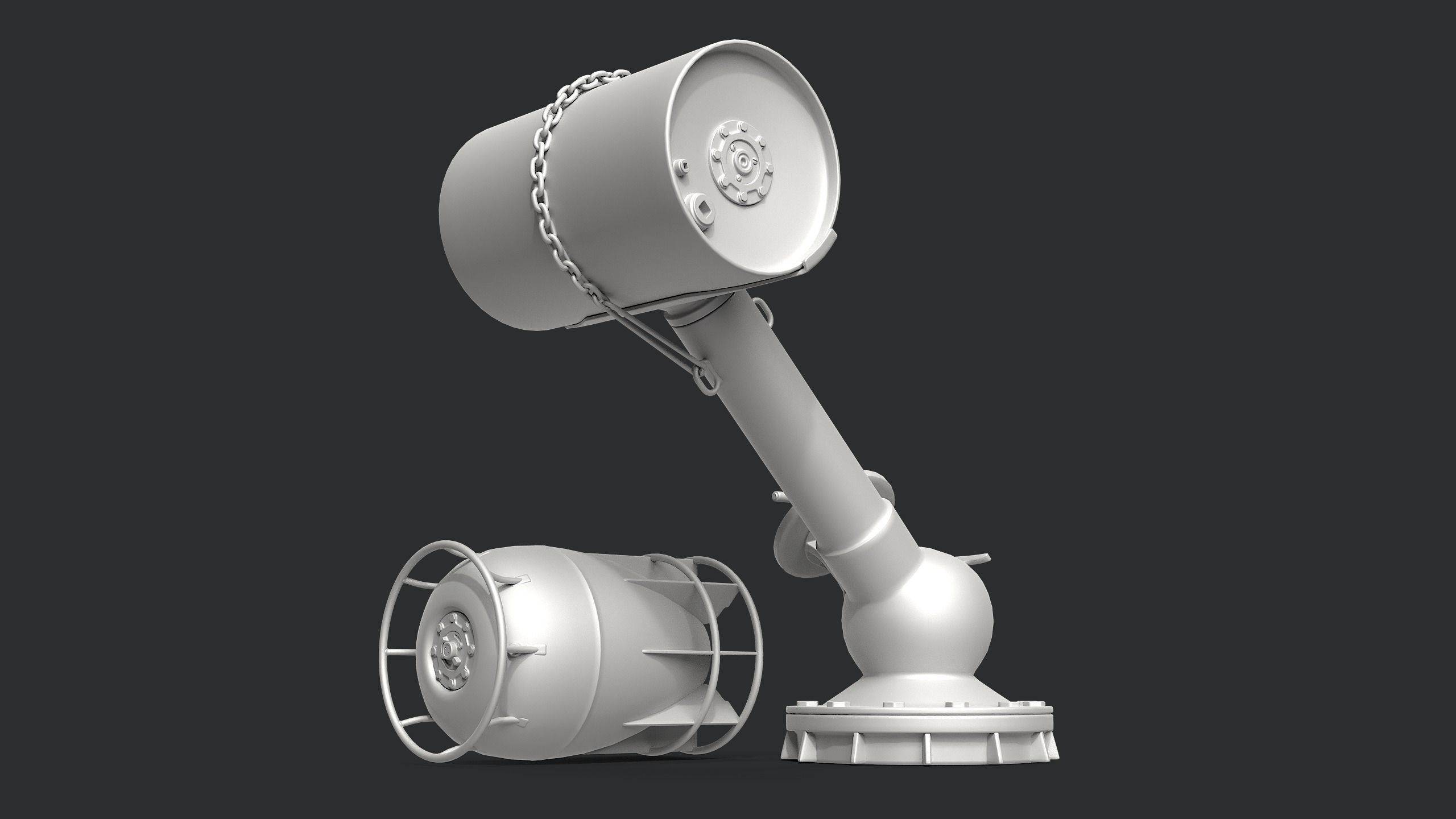 Depth Charge Projector Mk6 3D model | CGTrader