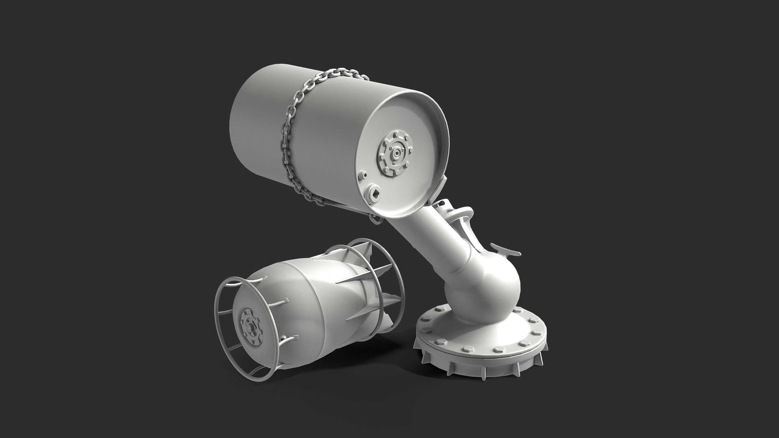 Depth Charge Projector Mk6 3D model | CGTrader