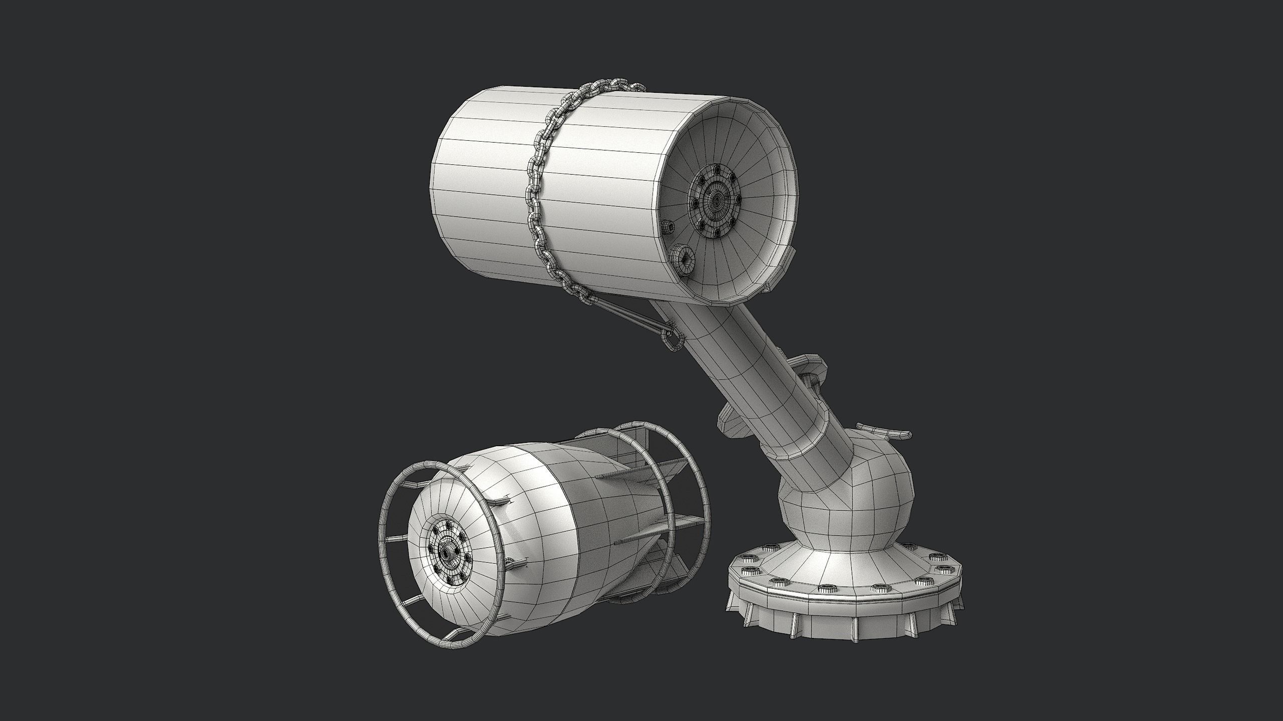 Depth Charge Projector Mk6 3D model | CGTrader