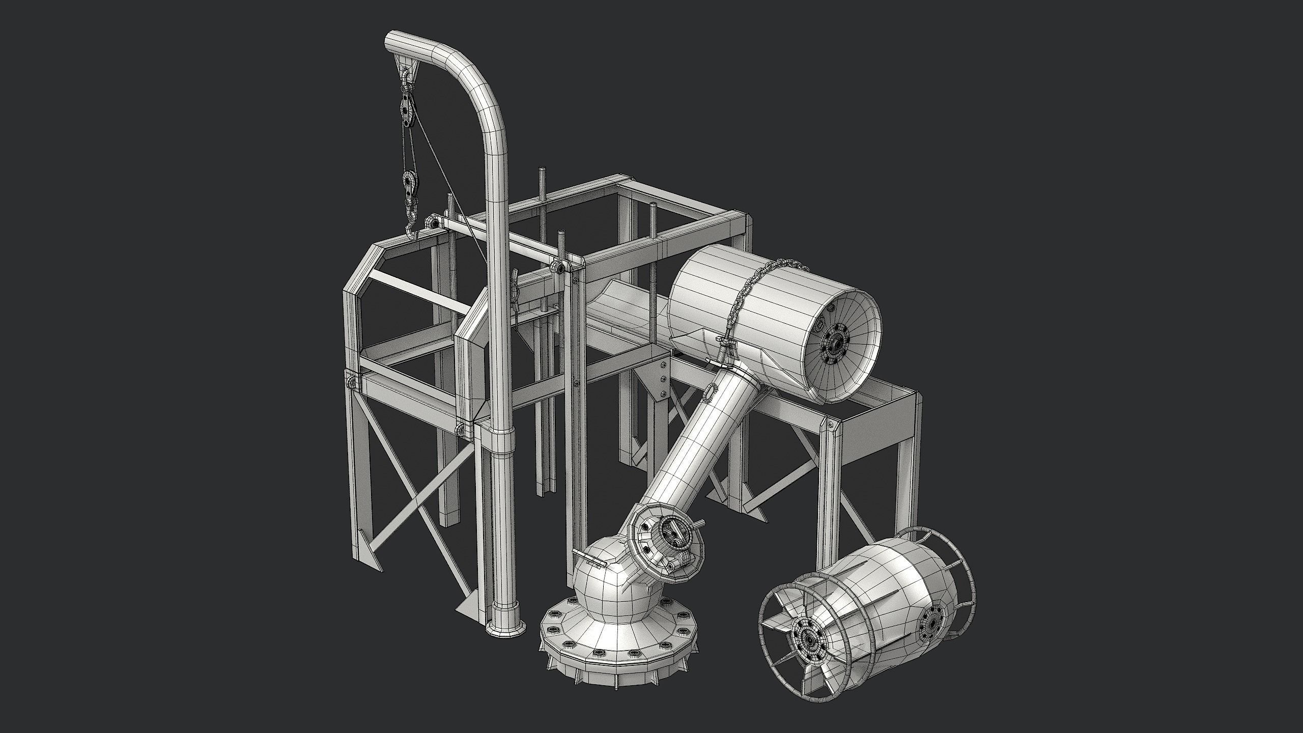 Depth Charge Projector Mk6 loader 3D model | CGTrader