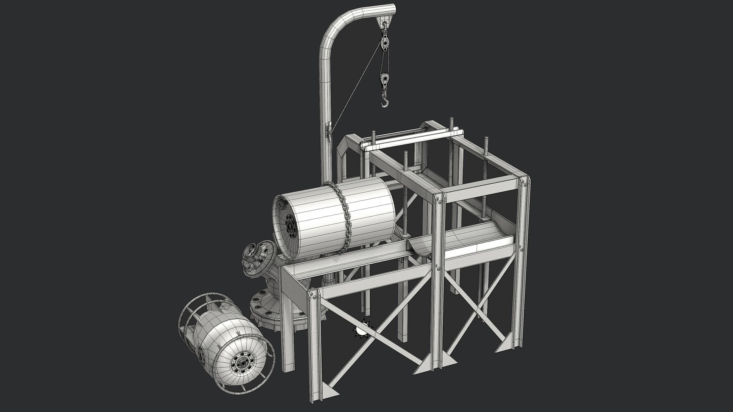 Depth Charge Projector Mk6 loader 3D model | CGTrader