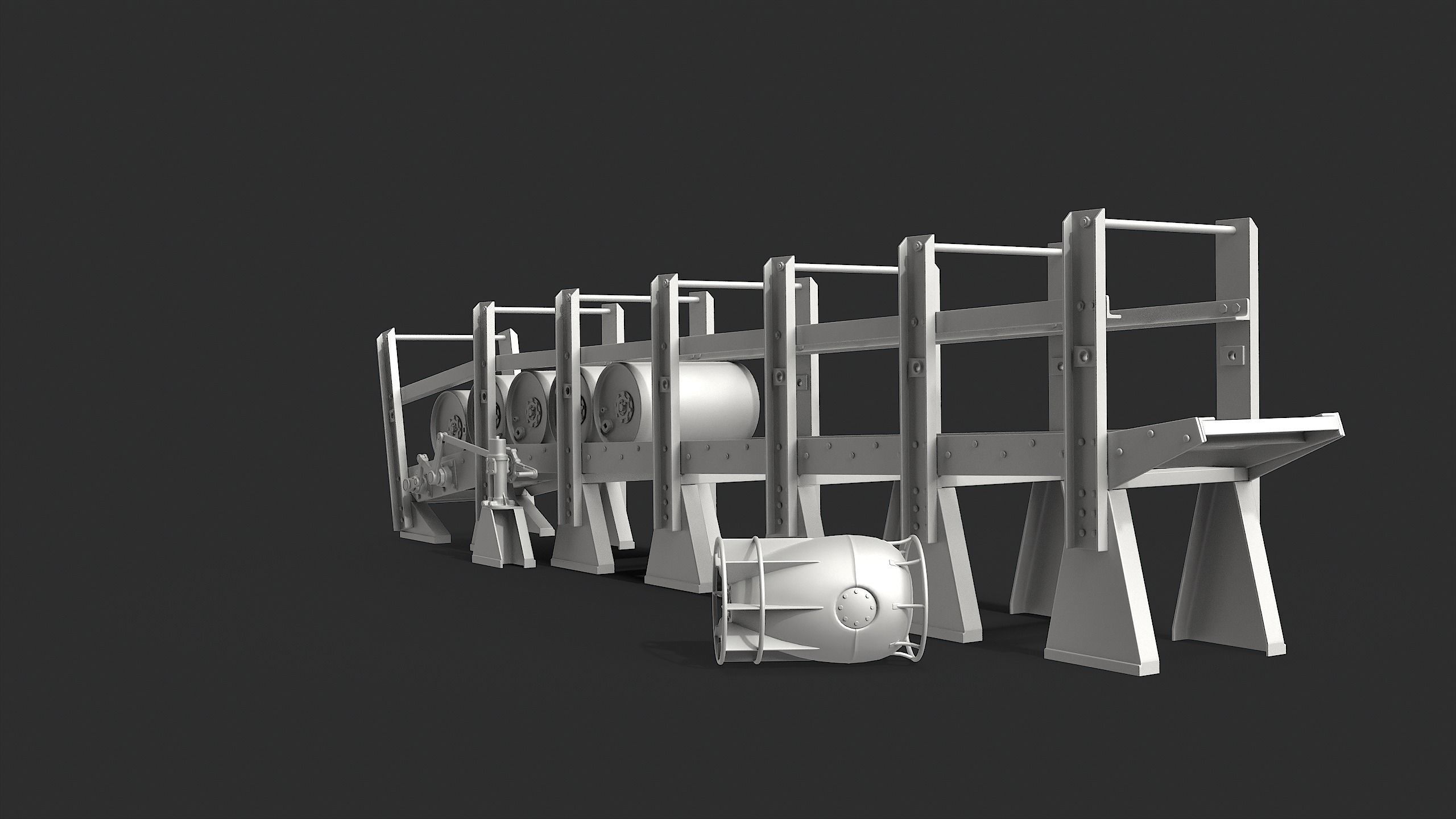 Depth Charge Release Tracks 3D model | CGTrader