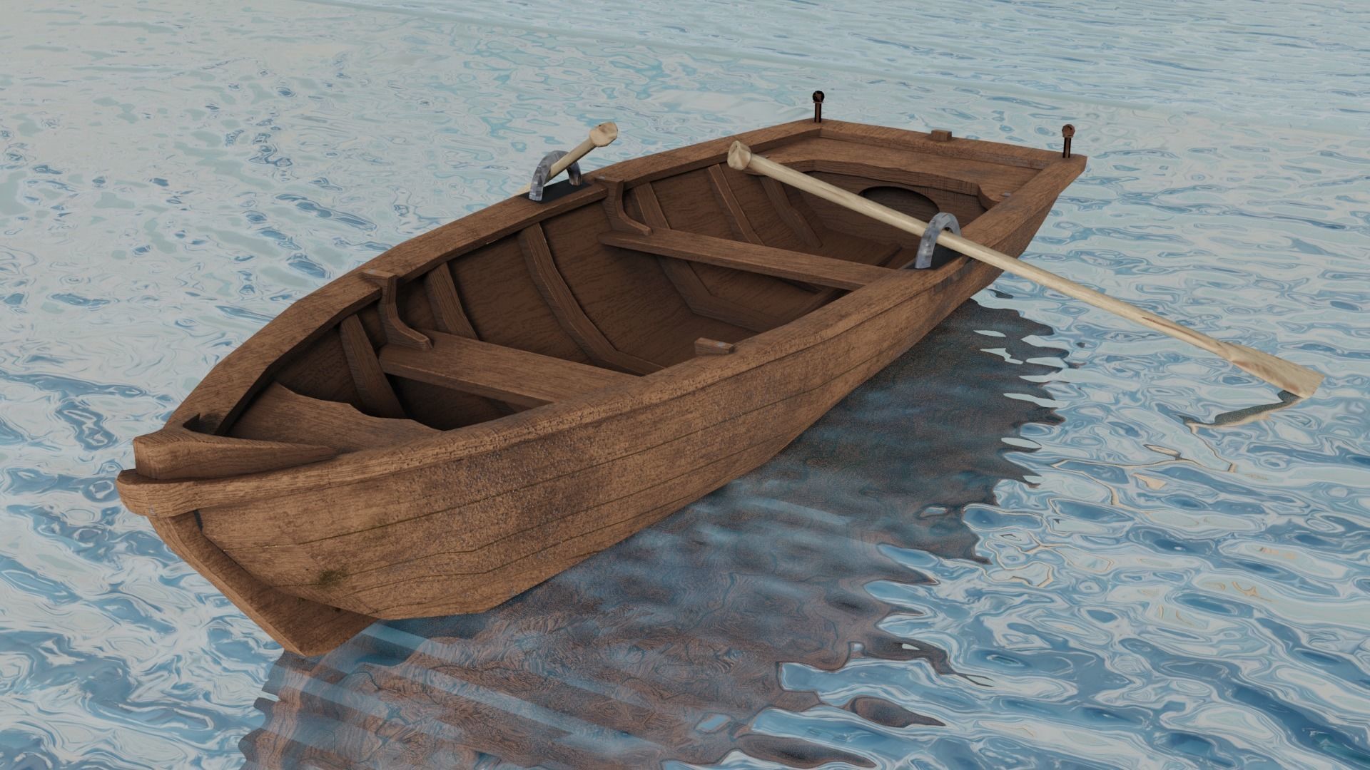 Wooden Boat free VR / AR / low-poly 3D model | CGTrader