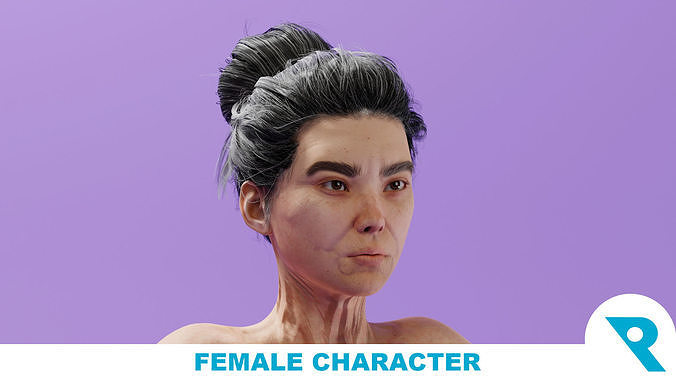 Realistic Female Character - Ching Lu 3D model rigged | CGTrader