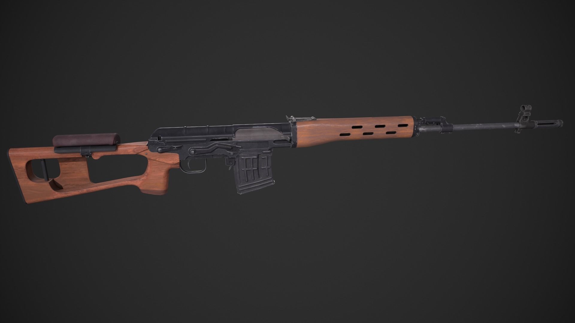 3D model SVD Dragunov Sniper Rifle VR / AR / low-poly | CGTrader