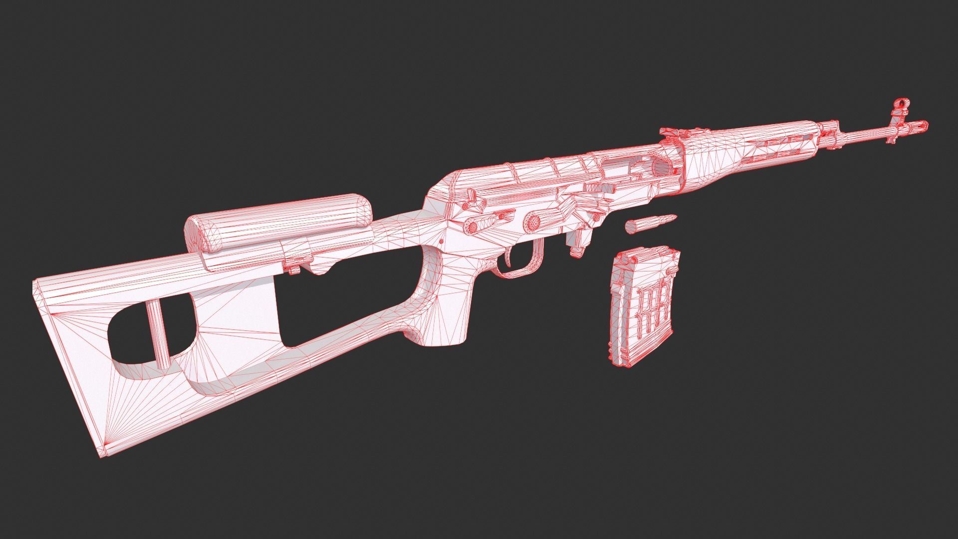 3D model SVD Dragunov Sniper Rifle VR / AR / low-poly | CGTrader