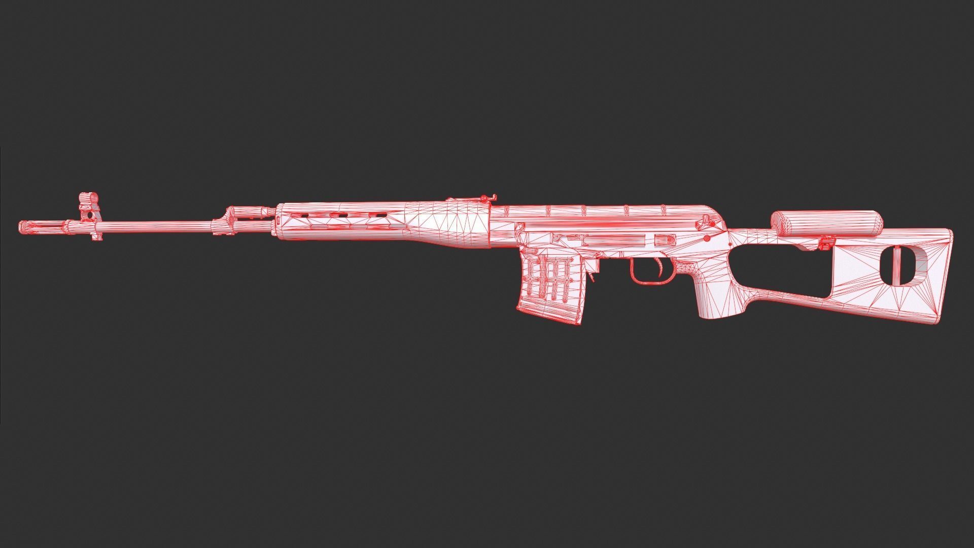 3D model SVD Dragunov Sniper Rifle VR / AR / low-poly | CGTrader