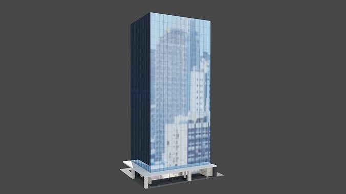 3D model Office Glass Building or Commercial VR / AR / low-poly | CGTrader