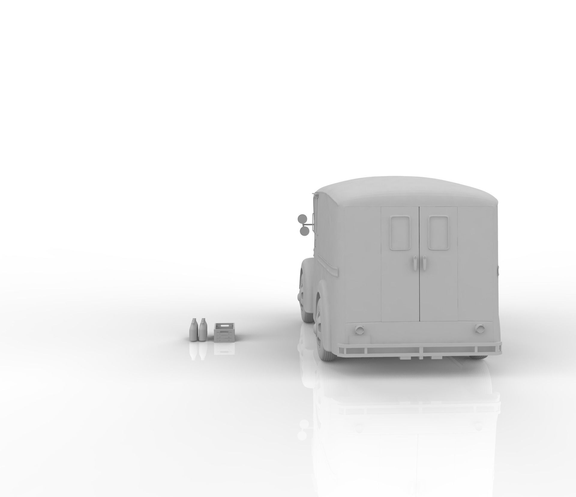 Divco 206 Milk Truck 1953 3D model 3D printable | CGTrader