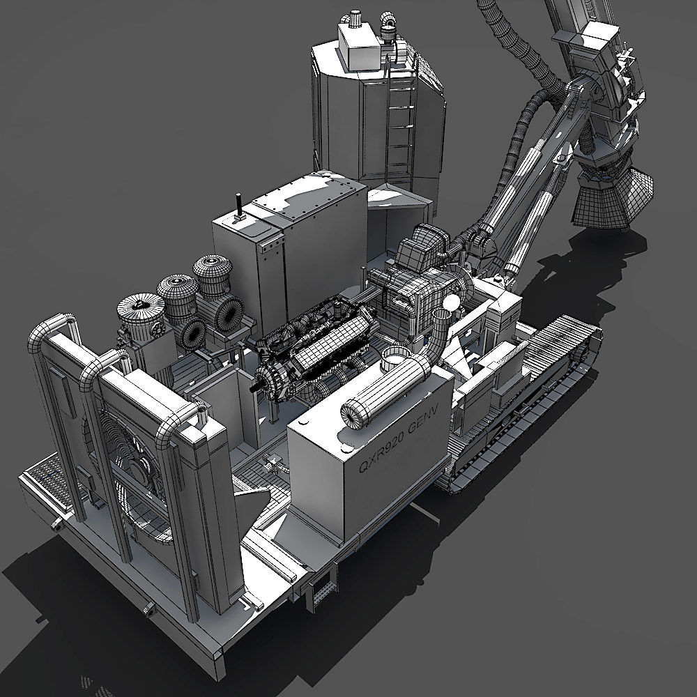 Rotary Blasthole Drill 3D model | CGTrader
