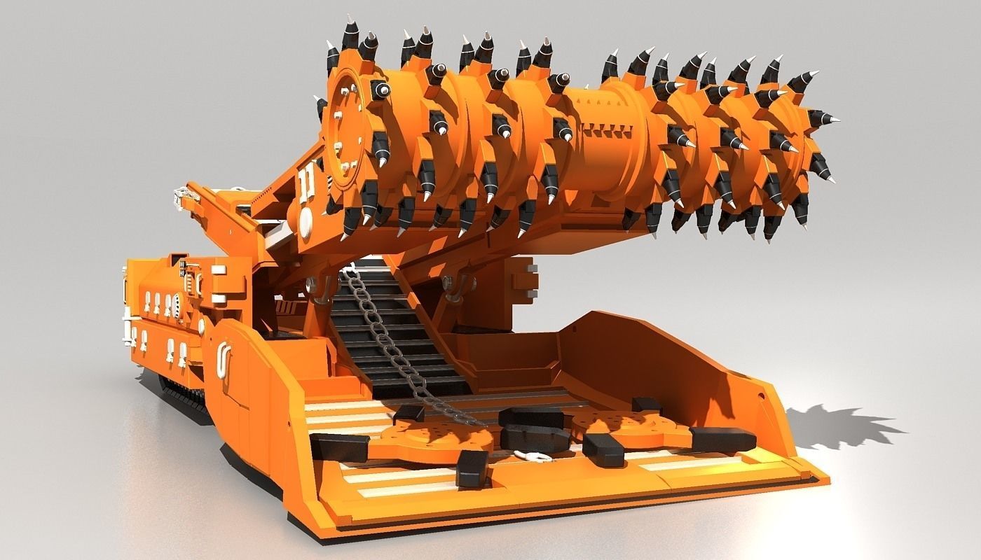Continuous Miner 3D model | CGTrader