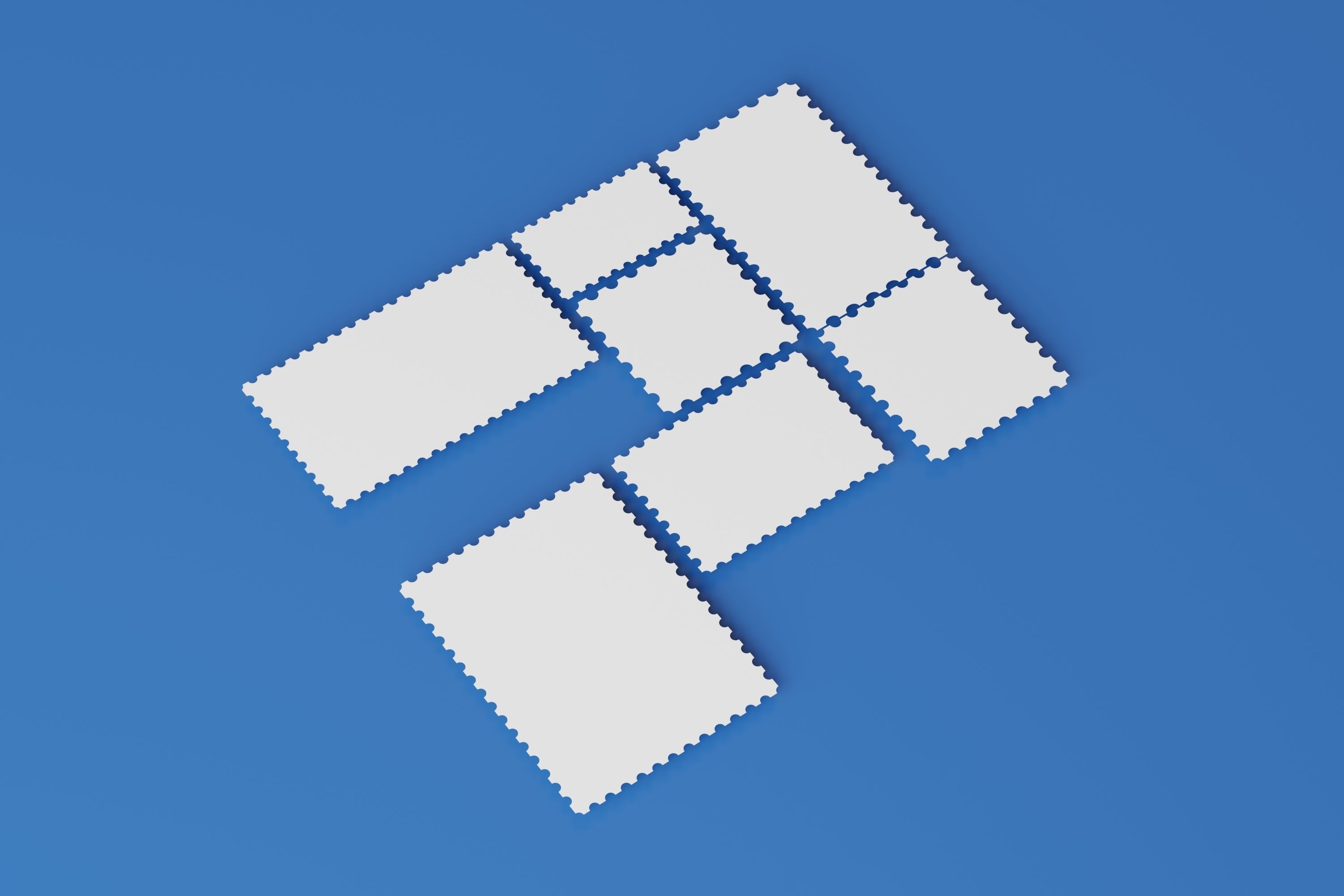 Postage stamp set free VR / AR / low-poly 3D model | CGTrader