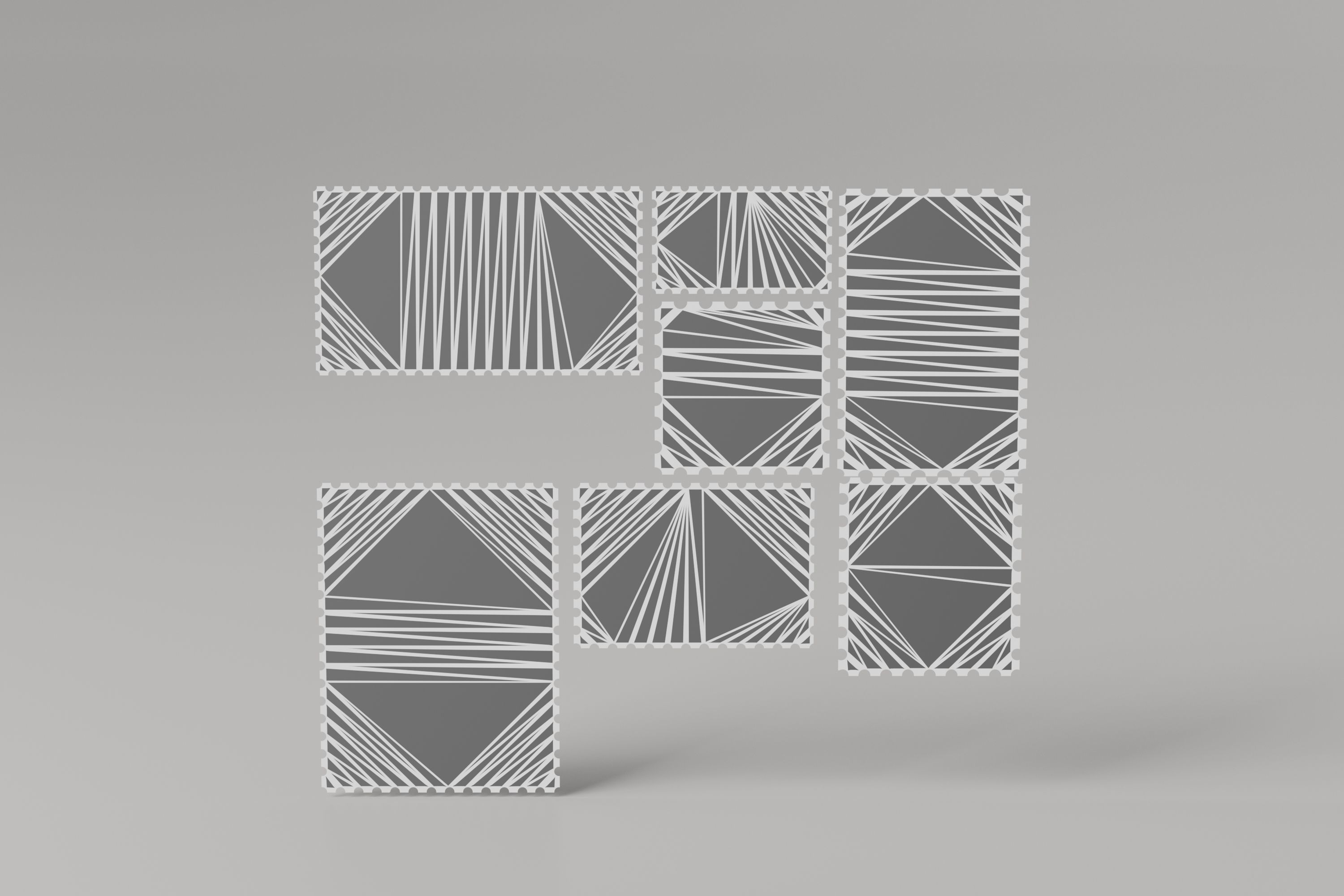 Postage stamp set free VR / AR / low-poly 3D model | CGTrader