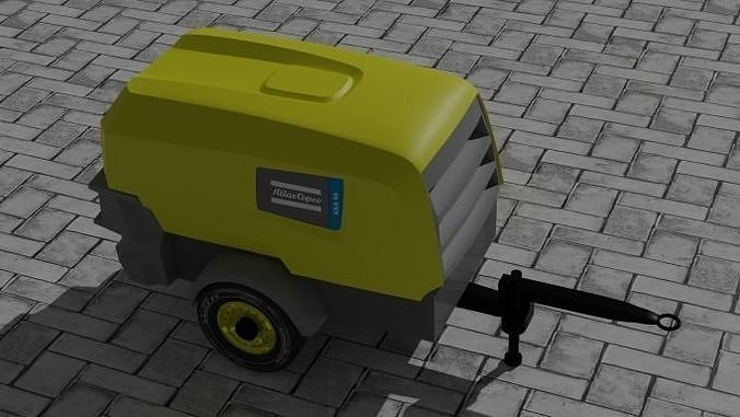 portable compressor free 3D model | CGTrader