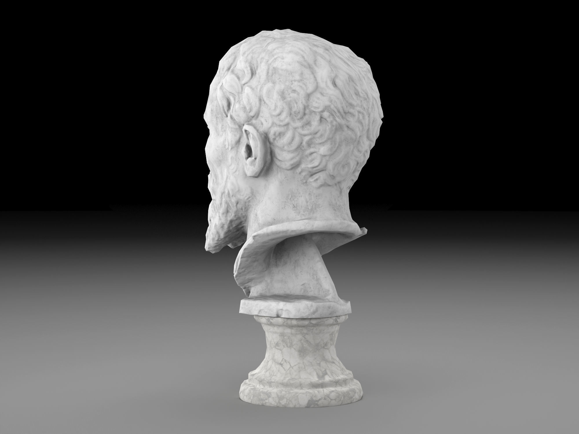3D model Michelangelo Buonarroti head sculpture VR / AR / low-poly ...