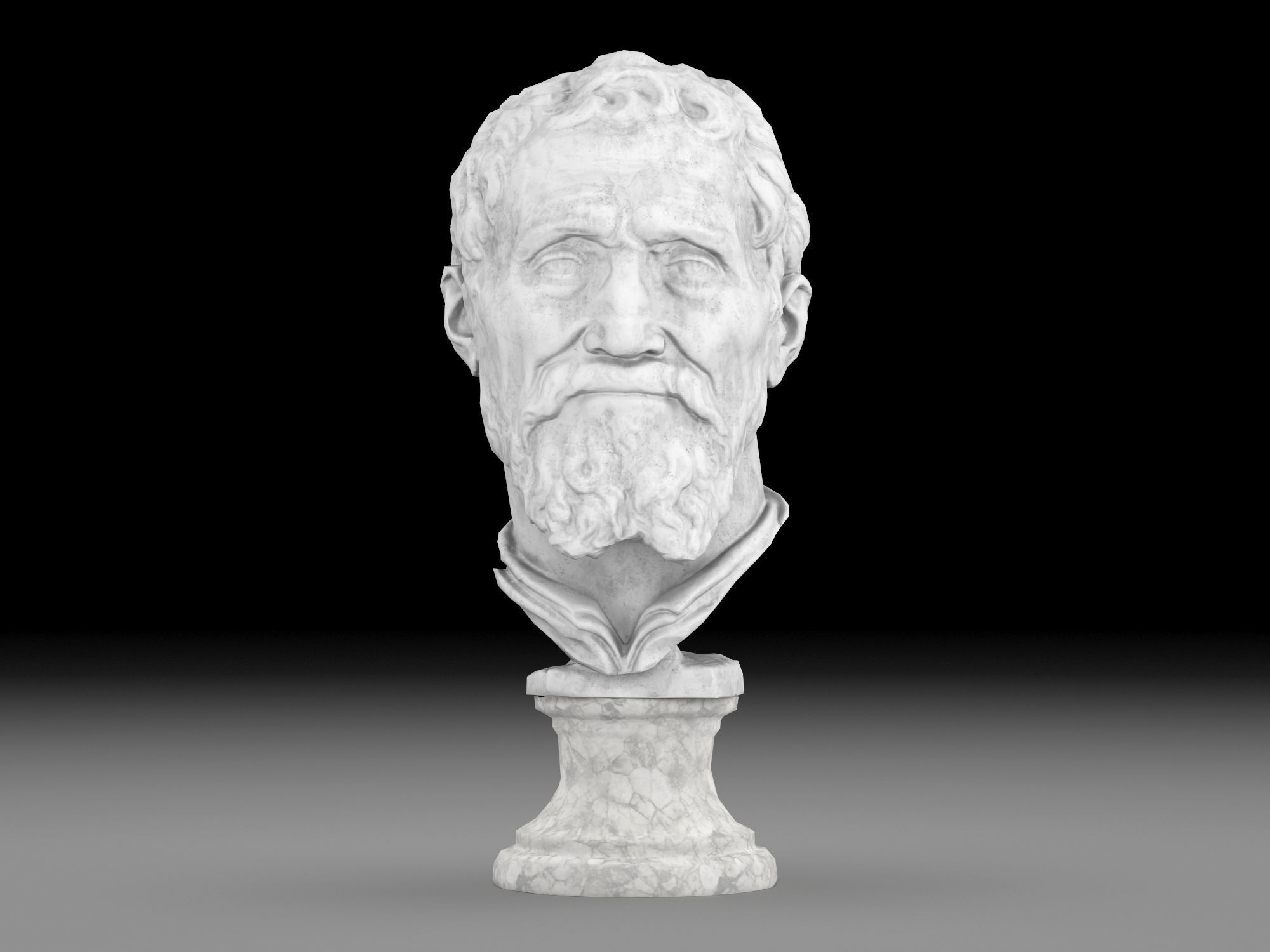 3D model Michelangelo Buonarroti head sculpture VR / AR / low-poly ...