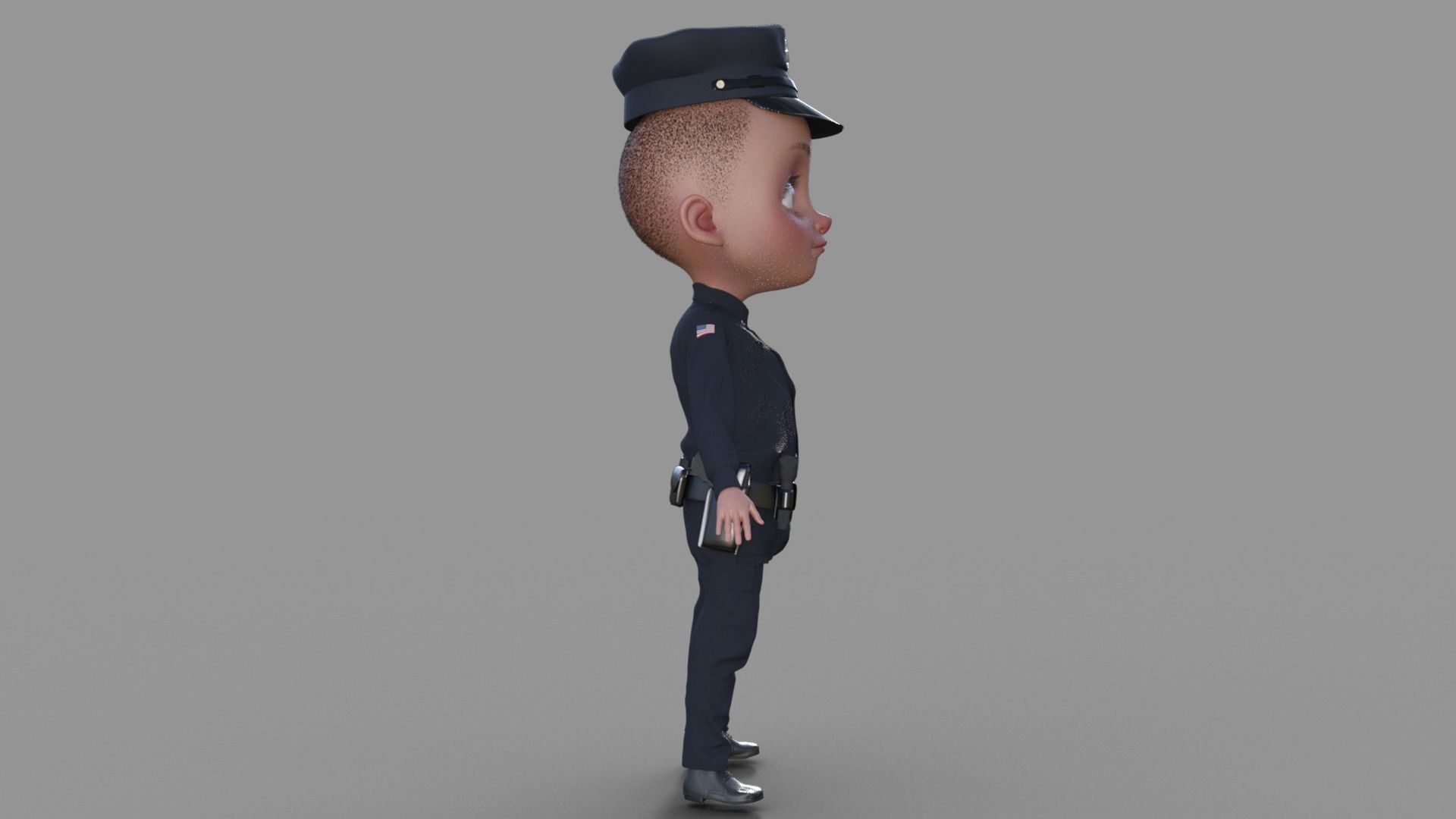 3D Cartoon Police Man 3D model | CGTrader