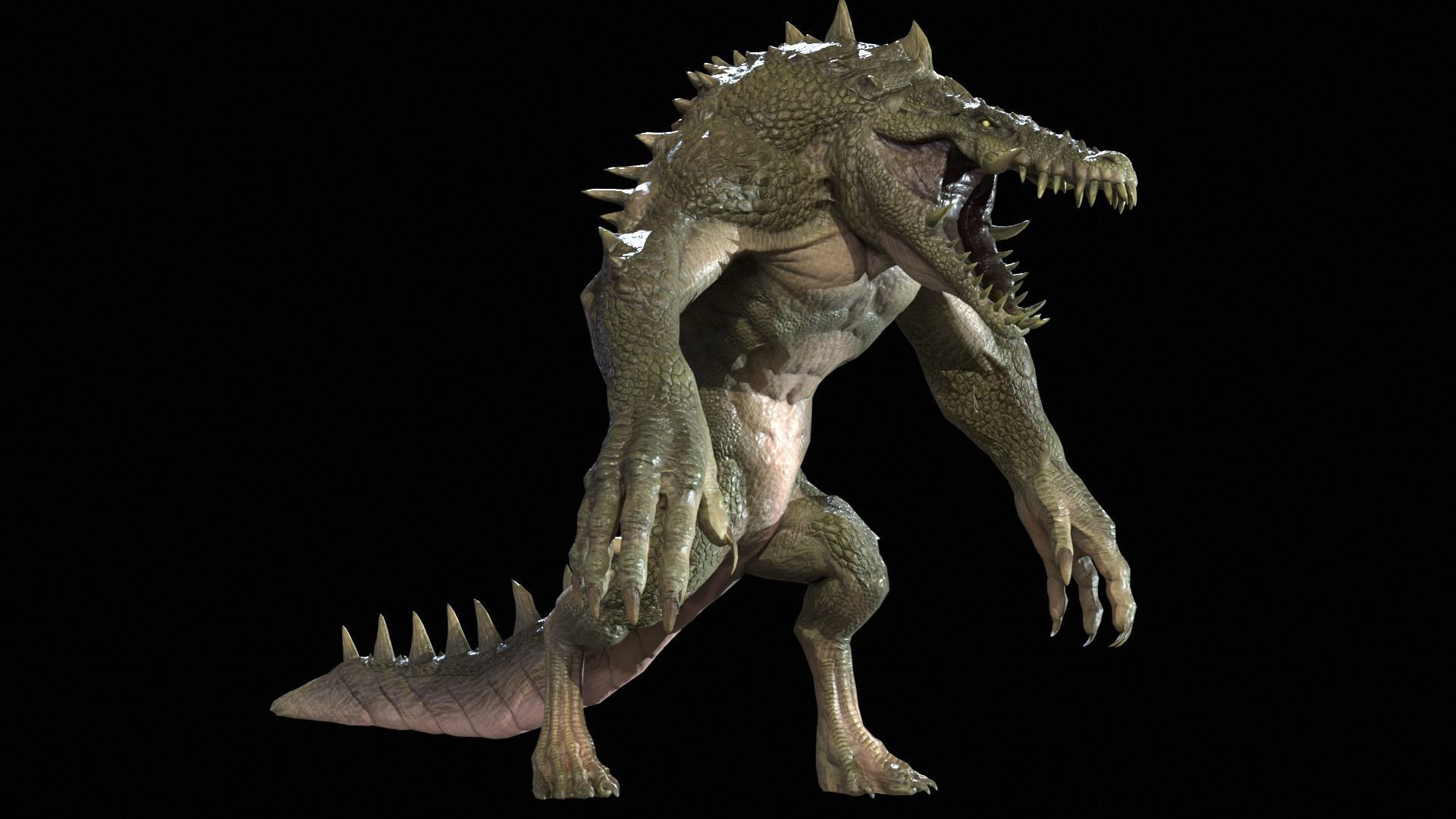 3D model MutantCrocodile crocodile creature VR / AR / low-poly | CGTrader