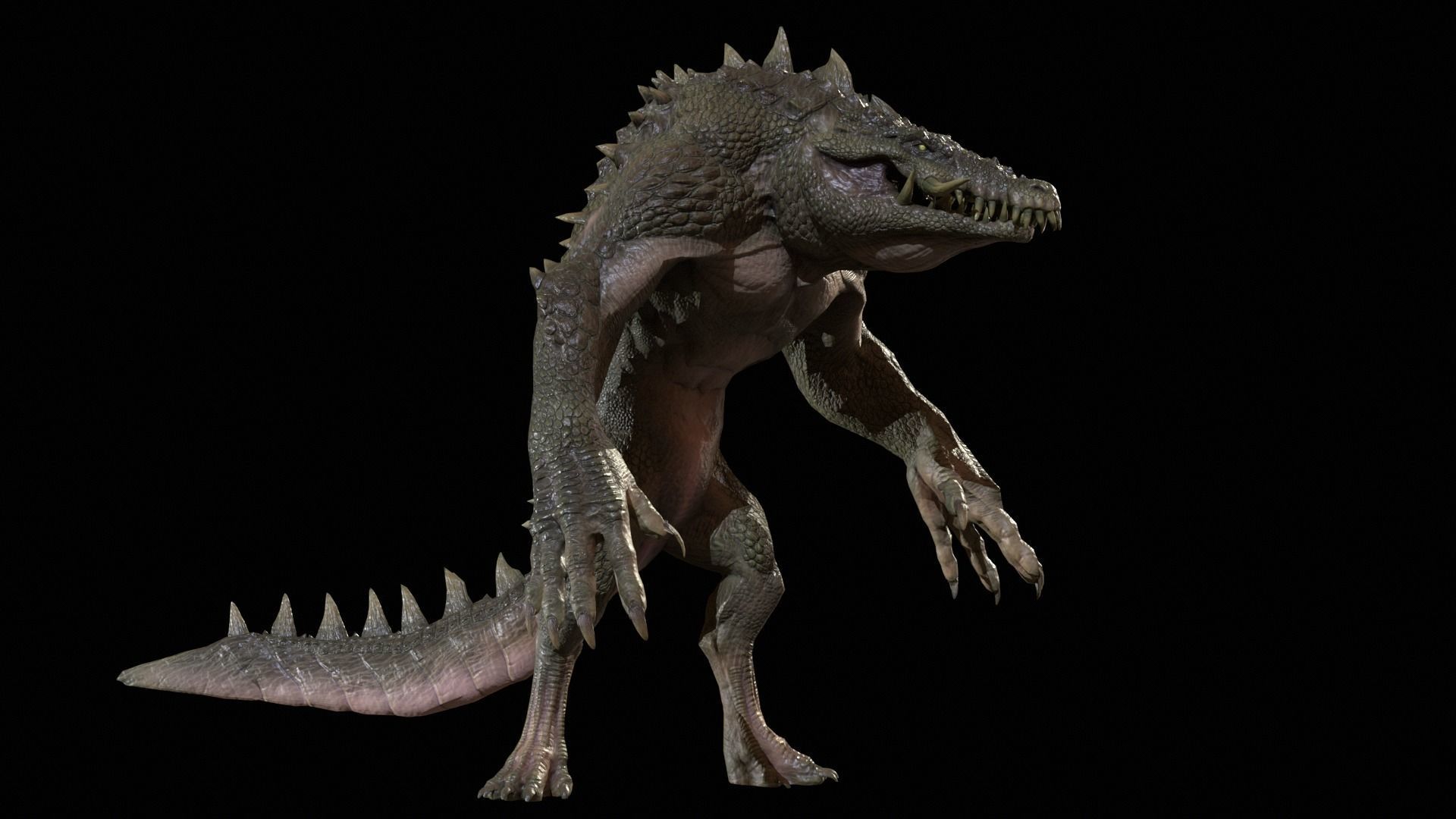 3D model MutantCrocodile crocodile creature VR / AR / low-poly | CGTrader