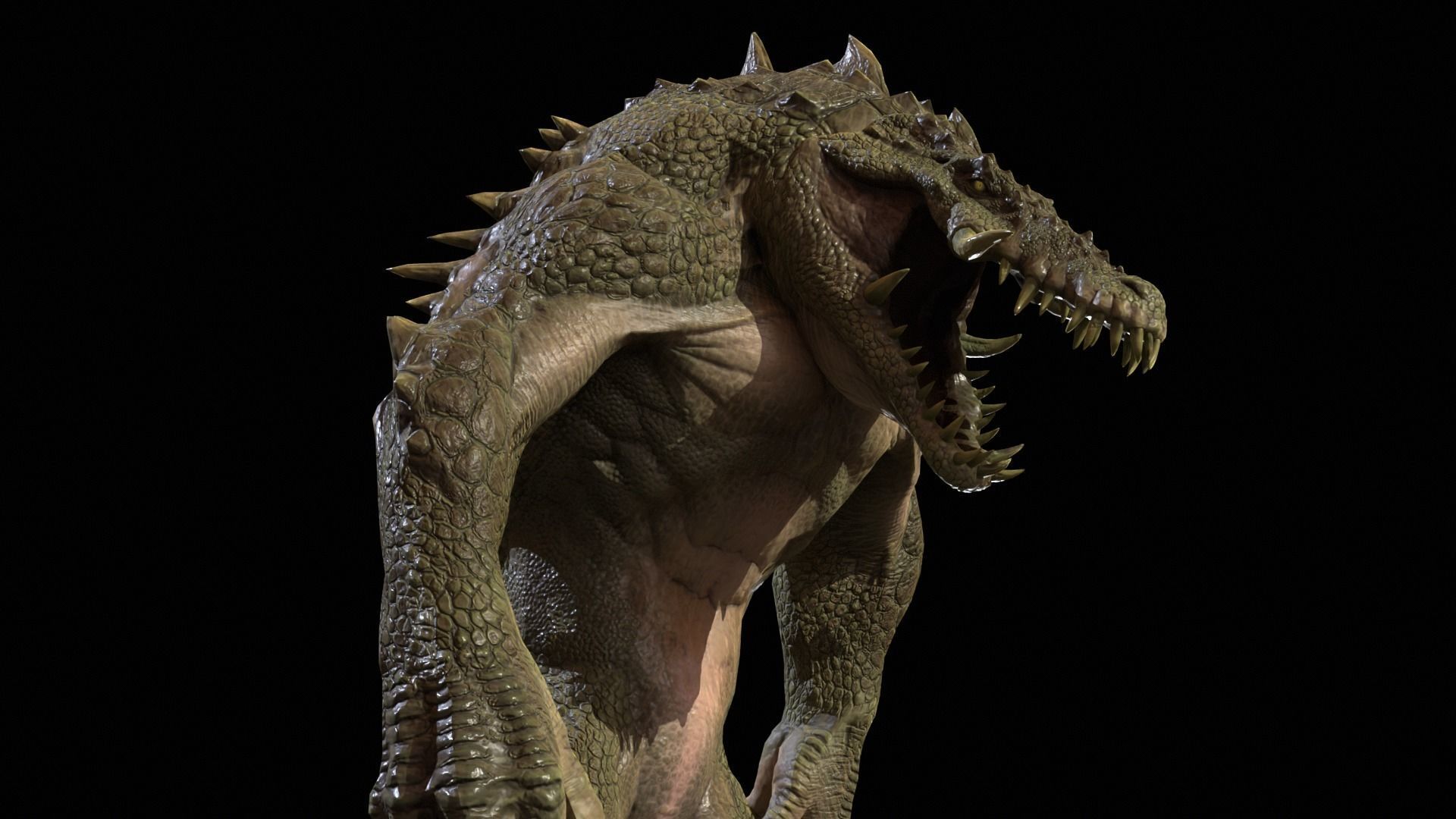 3D model MutantCrocodile crocodile creature VR / AR / low-poly | CGTrader