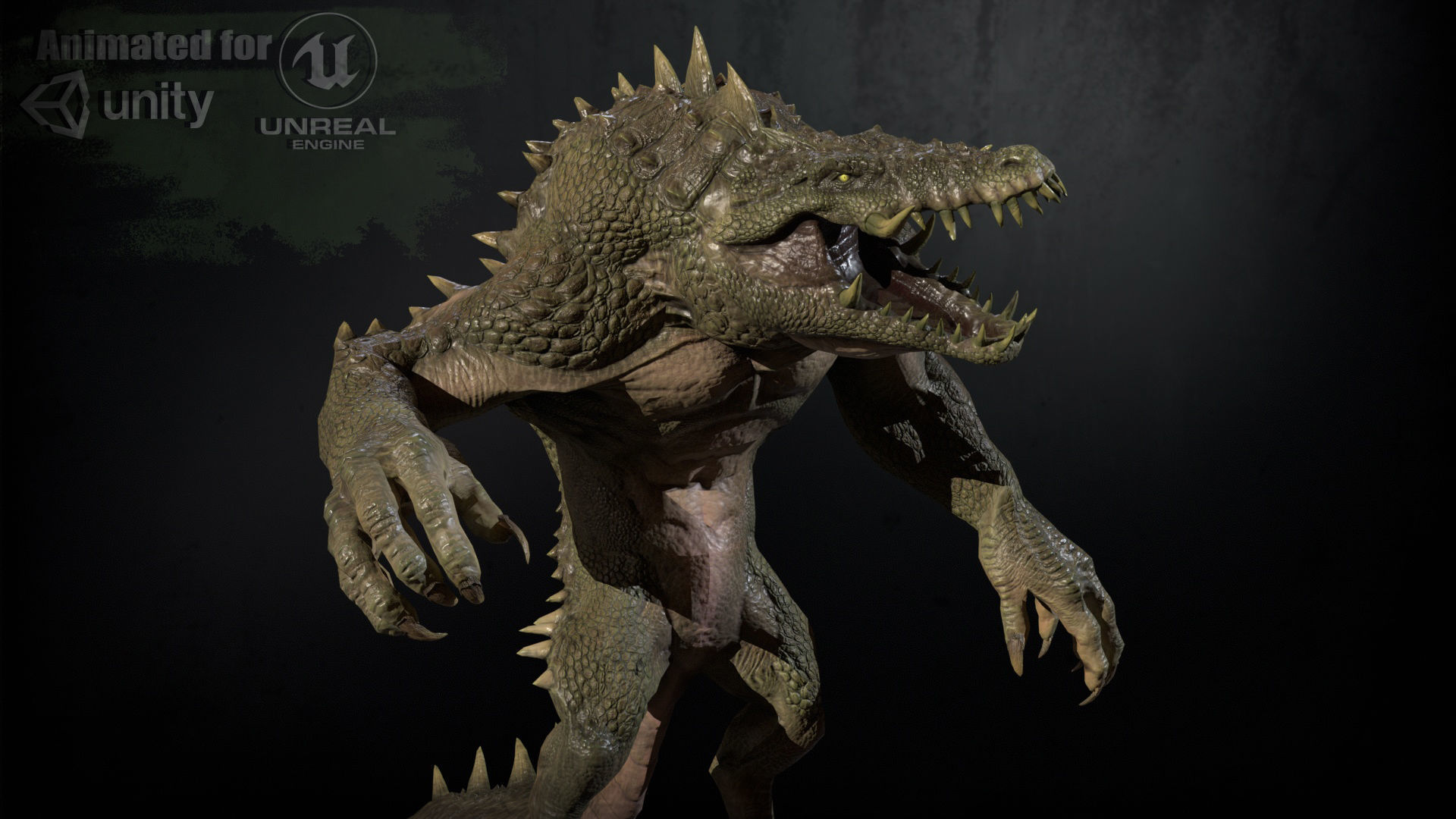 3D model MutantCrocodile crocodile creature VR / AR / low-poly | CGTrader