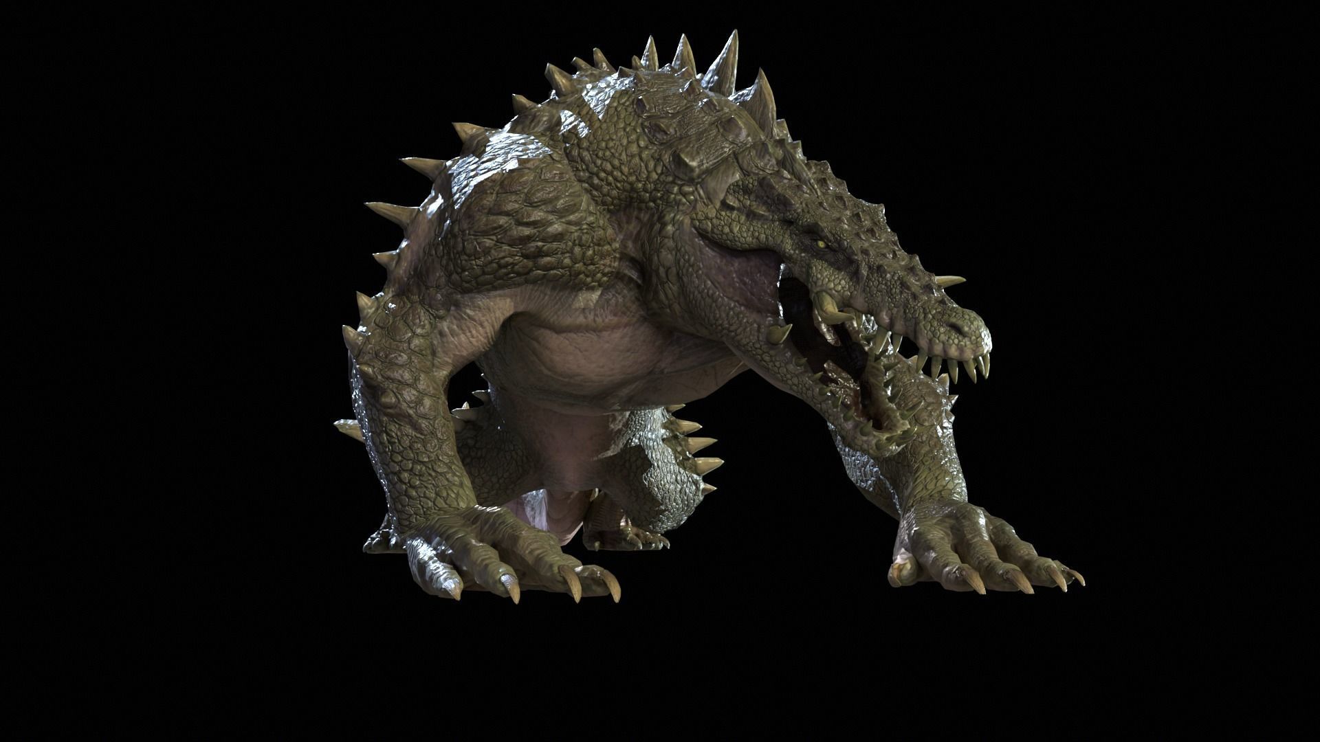 3D model MutantCrocodile crocodile creature VR / AR / low-poly | CGTrader
