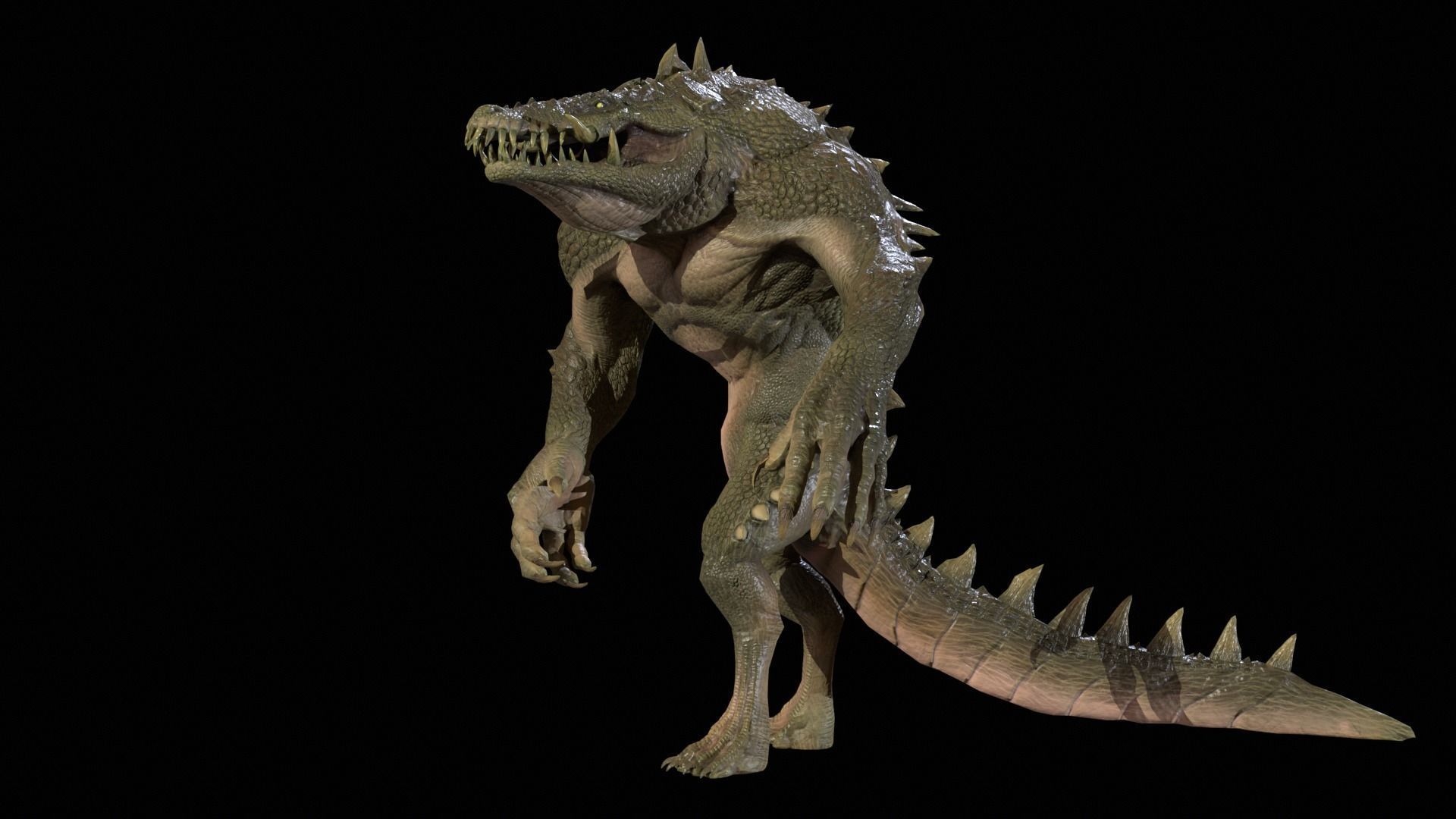 3D model MutantCrocodile VR / AR / low-poly | CGTrader