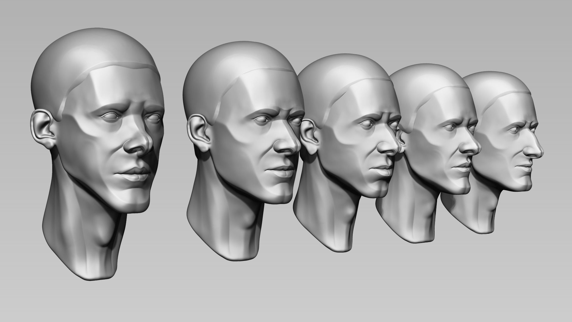 Stylized Men Head 3D model | CGTrader