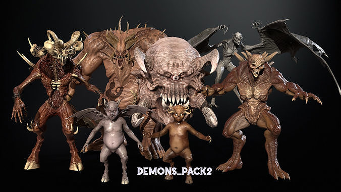 3D Model Collection Demons pack2 VR / AR / low-poly | CGTrader