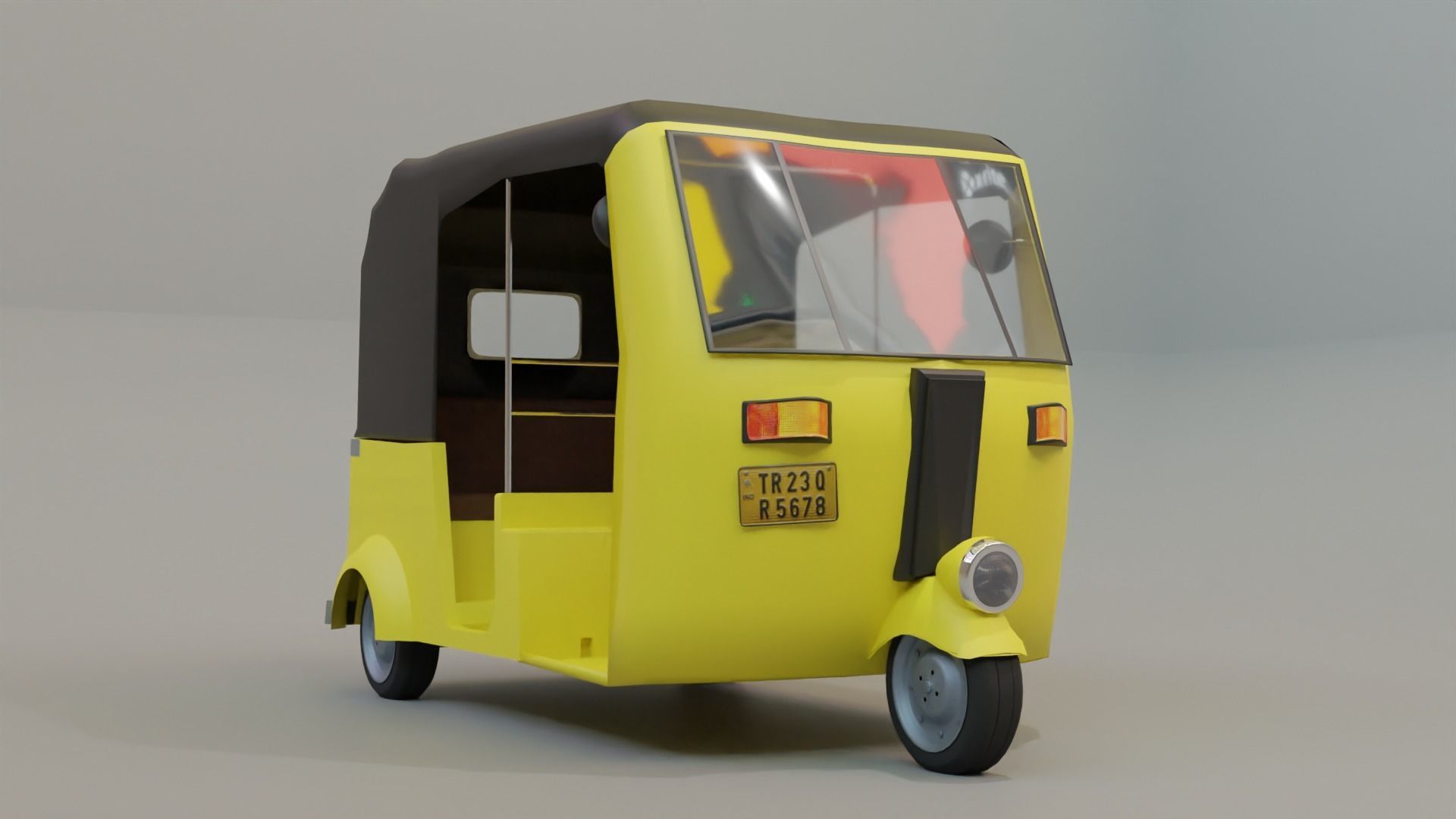 3D model Semi Realistic Auto Rickshaw 3d Model VR / AR / low-poly ...