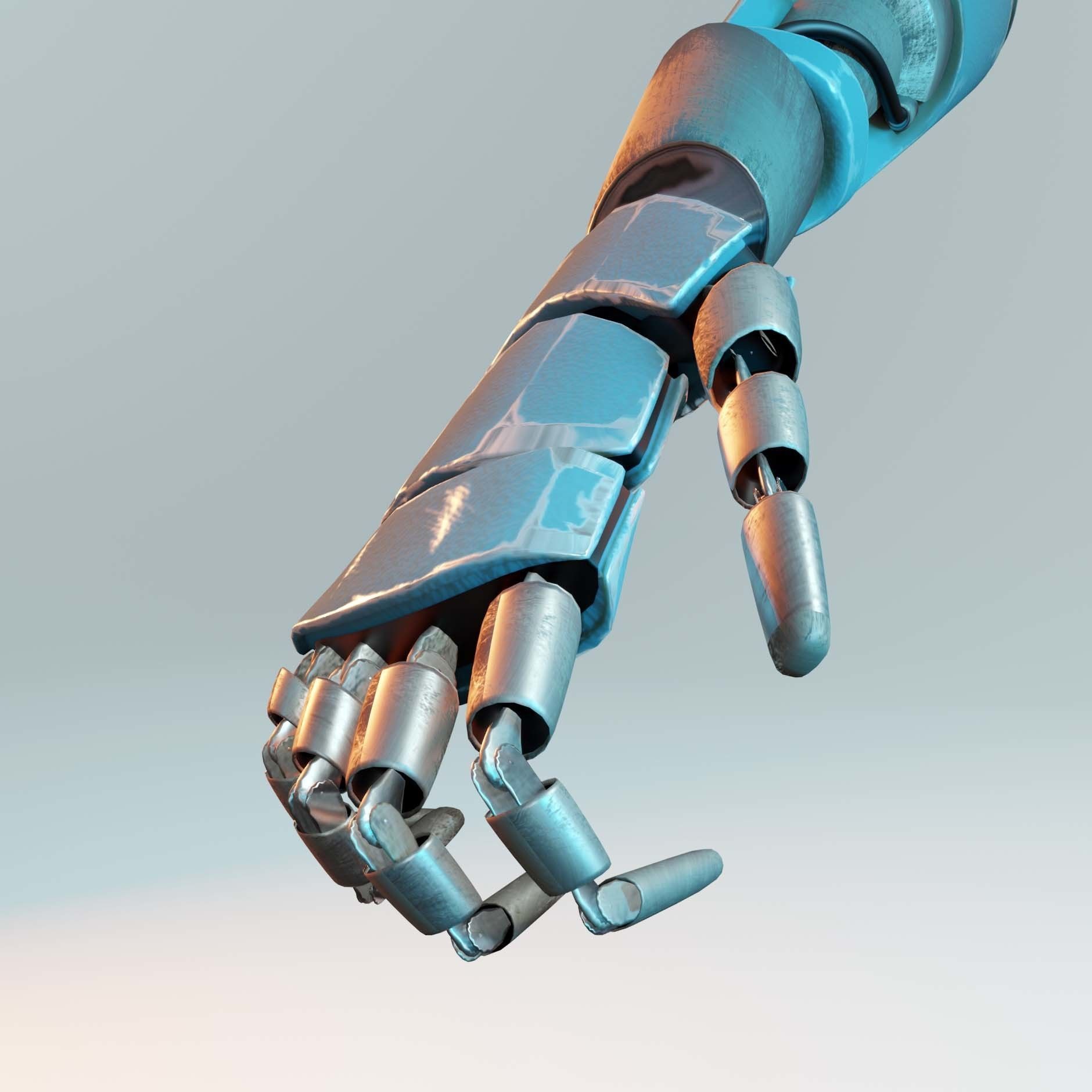 Fully-Rigged Robot 3D Model - Realistic Android Blender 3D model rigged ...