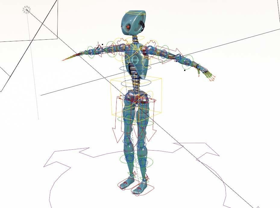 Fully-Rigged Robot 3D Model - Realistic Android Blender 3D model rigged ...