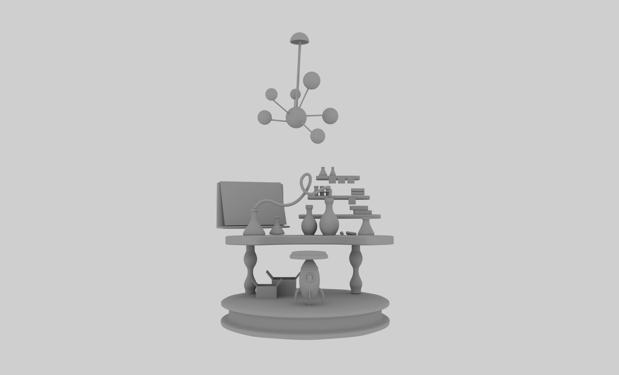 Science lab 3D model | CGTrader