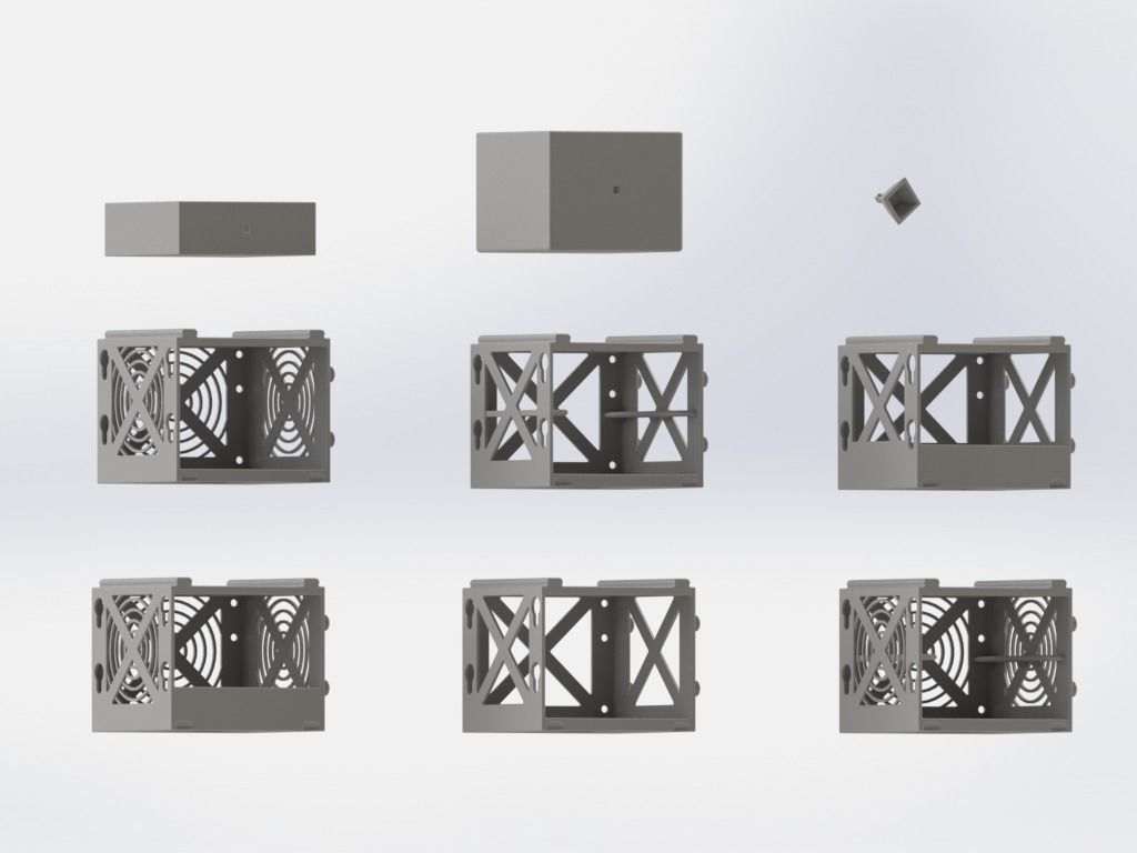 Storage containers shelf 3D model 3D printable | CGTrader