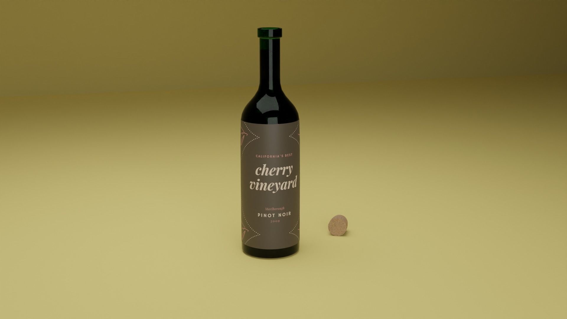 generic wine bottle free 3D model | CGTrader