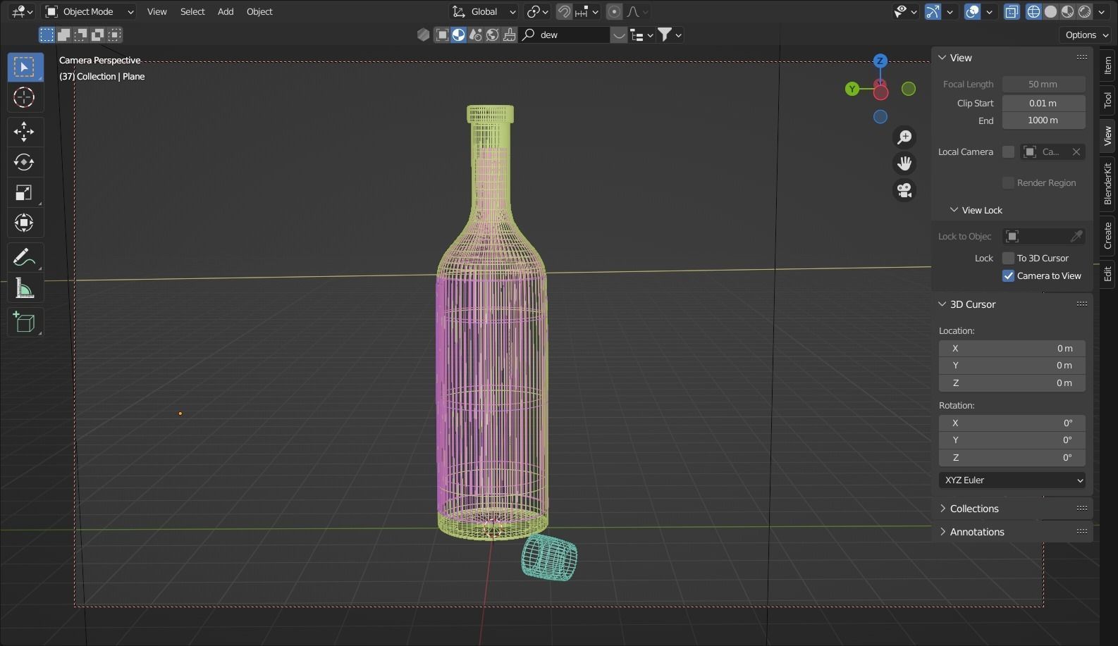 generic wine bottle free 3D model | CGTrader