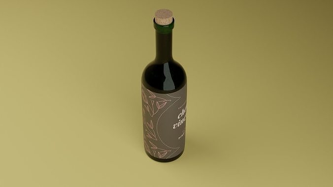 generic wine bottle free 3D model | CGTrader