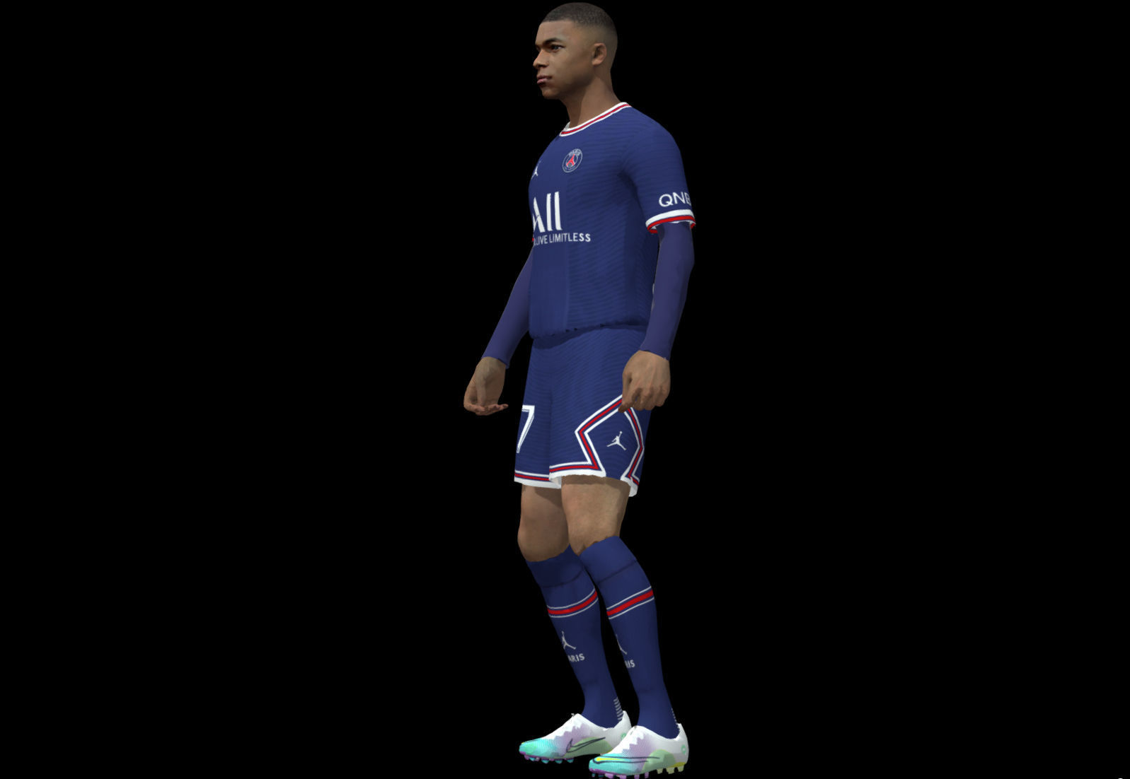 3D model Kylian Mbappe lowpoly no rig VR / AR / low-poly | CGTrader