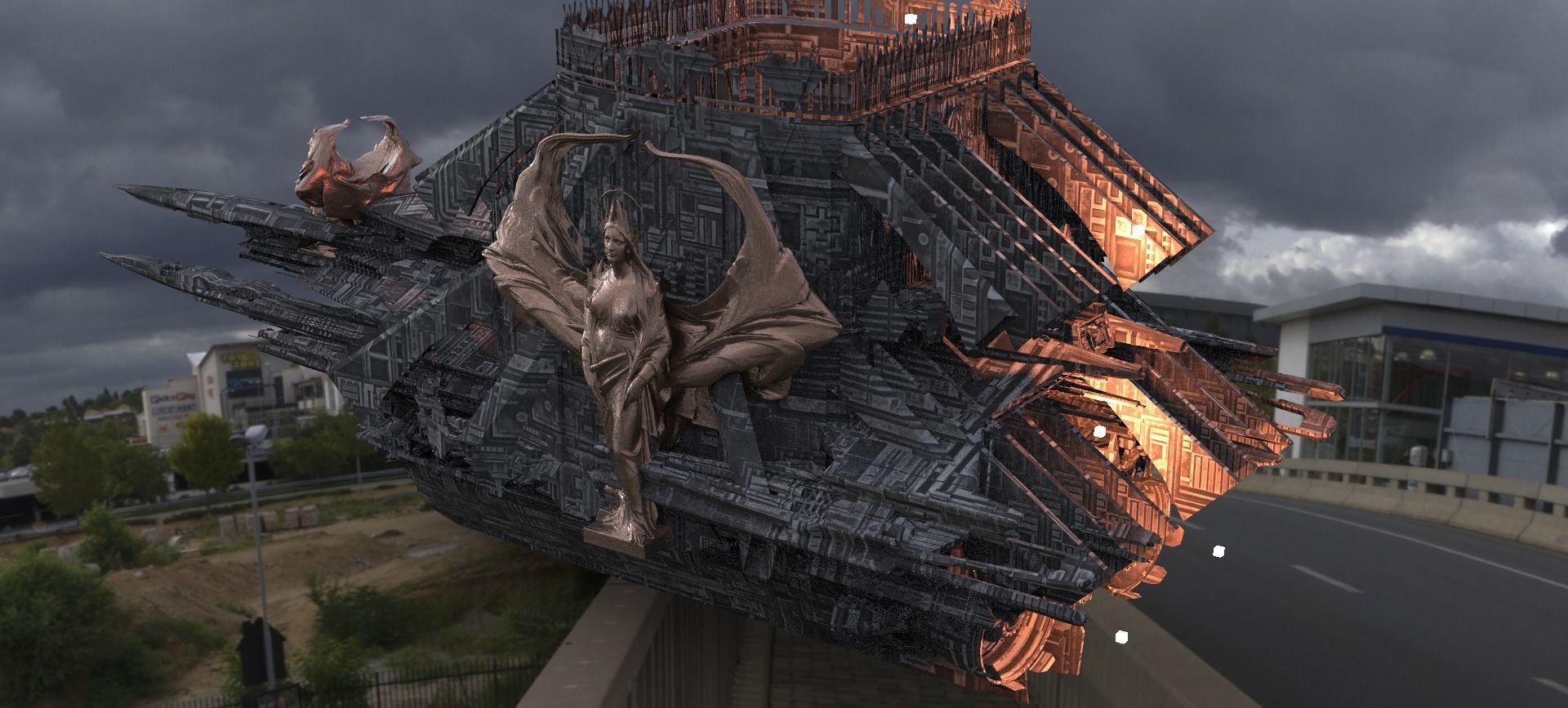 Tech Arch Airship 4 3D model | CGTrader