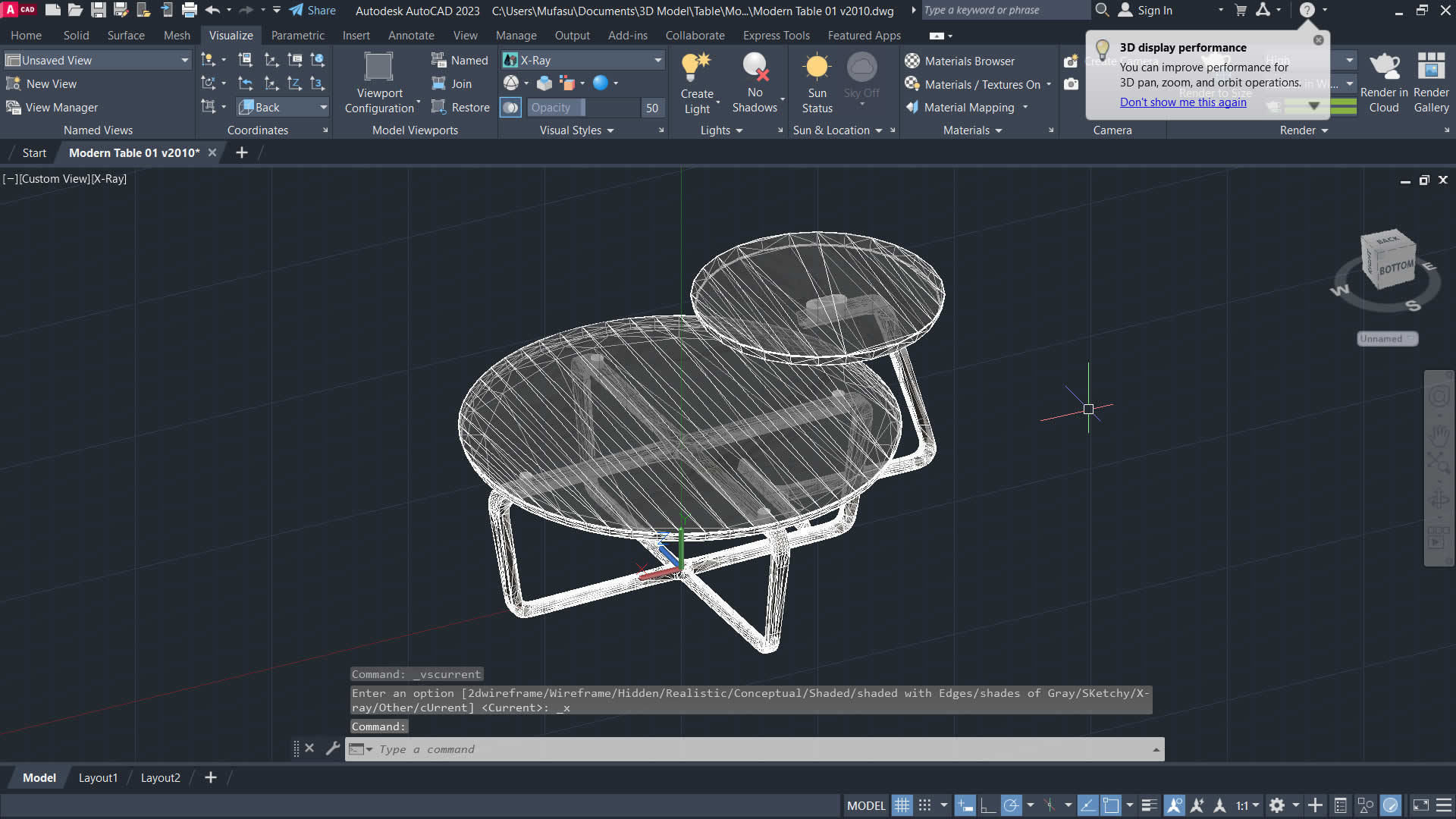 Autocad Low Poly 3D Modern Table 01 3D model | CGTrader