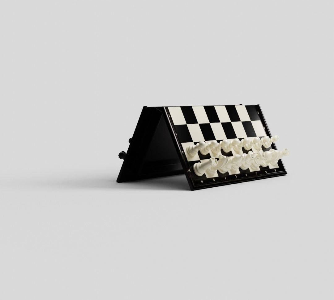 Rigged Chess Board with Complete Chess Pieces 3D model rigged | CGTrader
