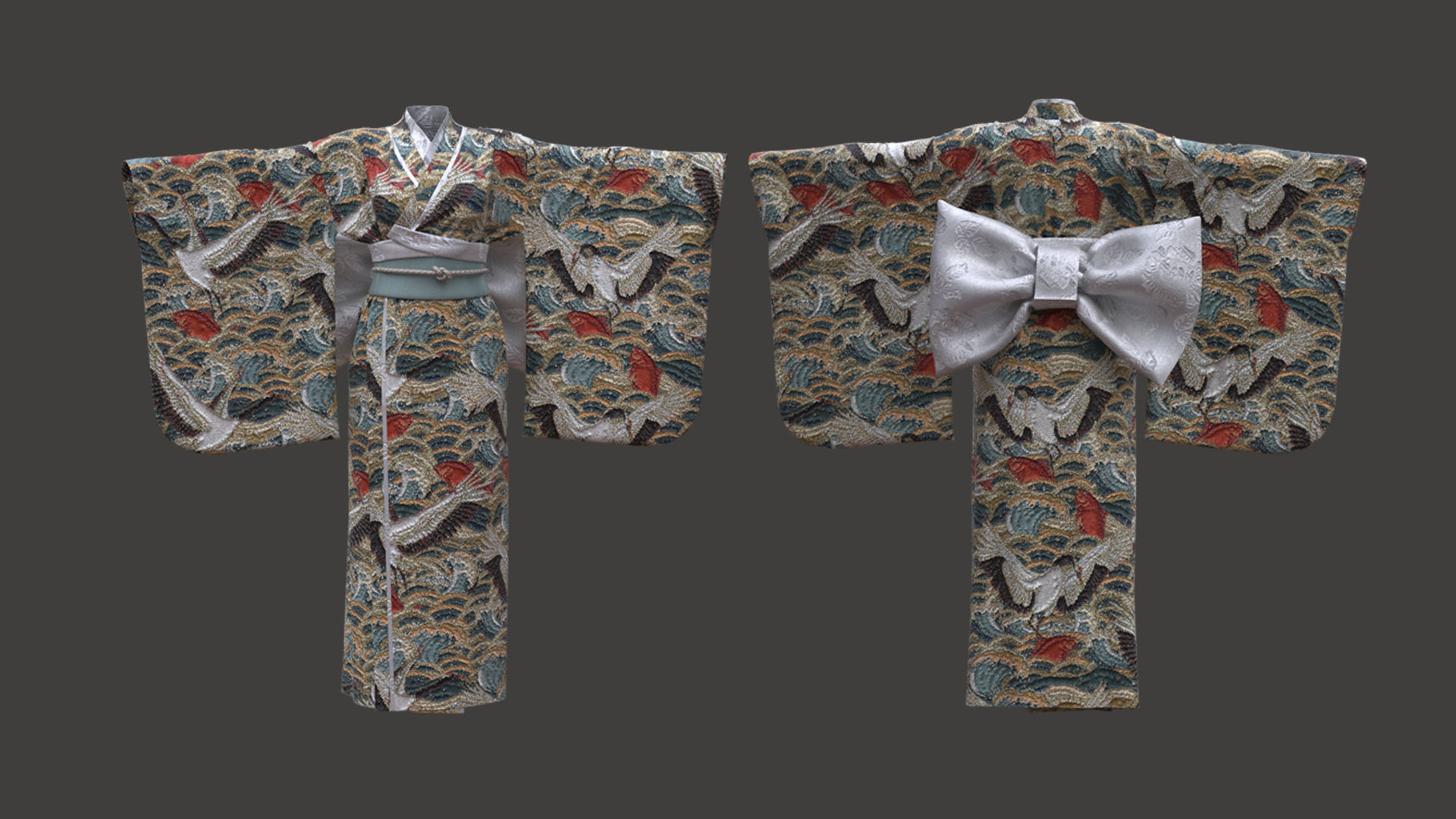 Female Kimono 3D model | CGTrader
