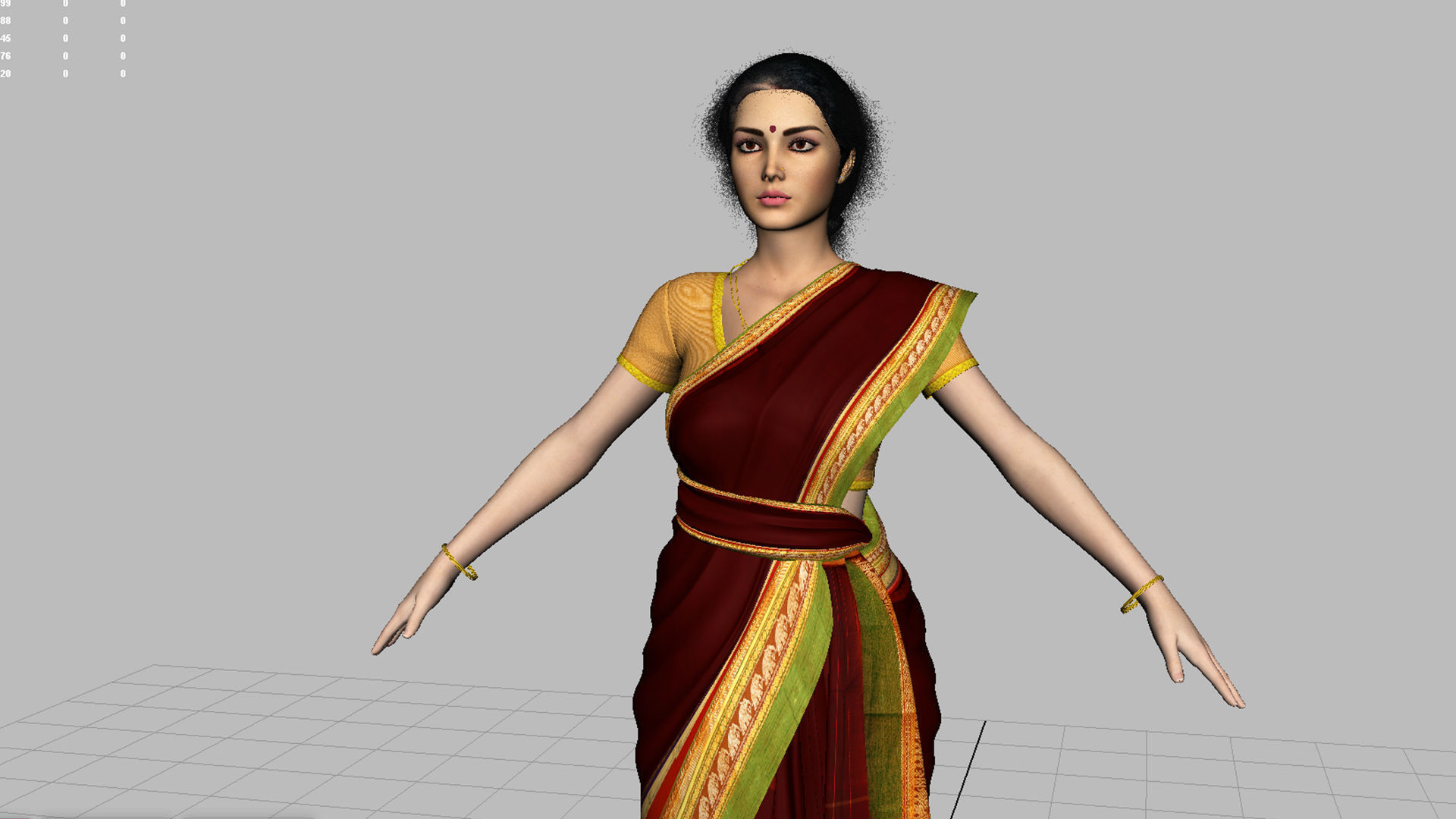 indian girl woman saree 3D model | CGTrader