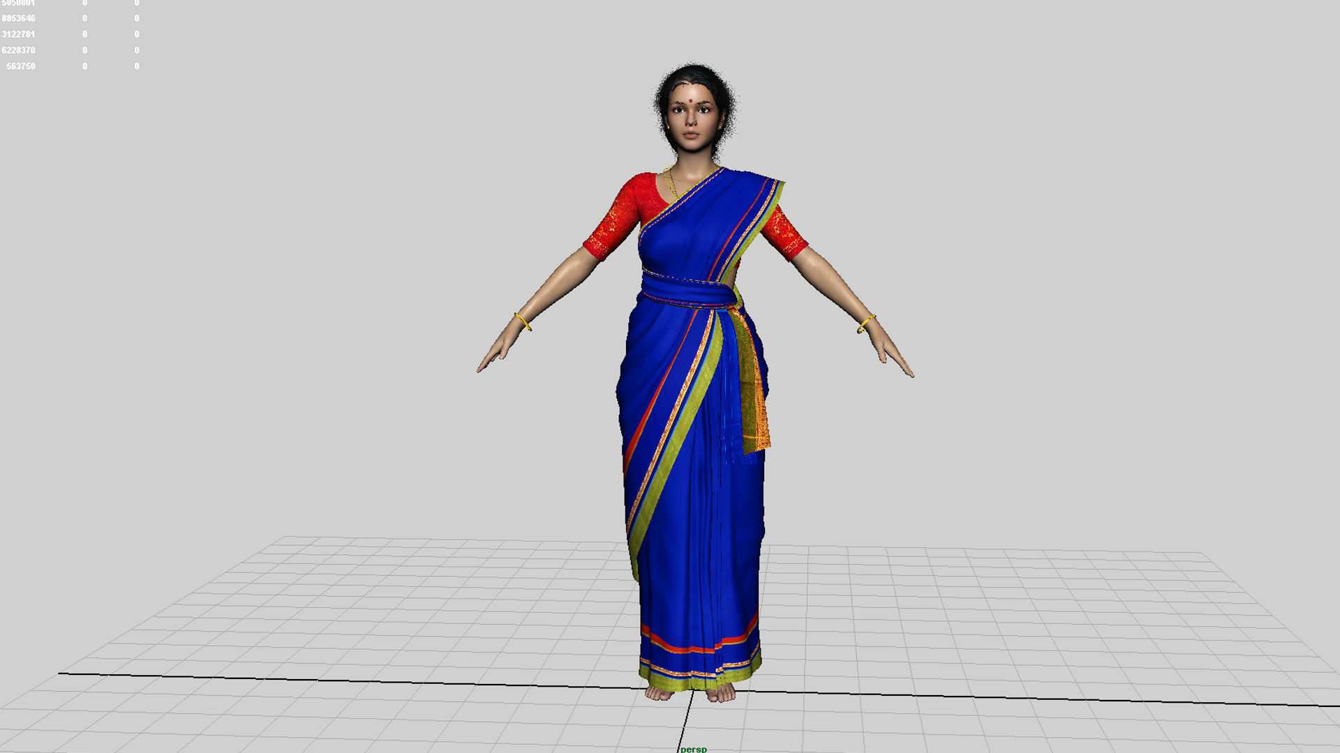 indian girl woman saree 3D model | CGTrader