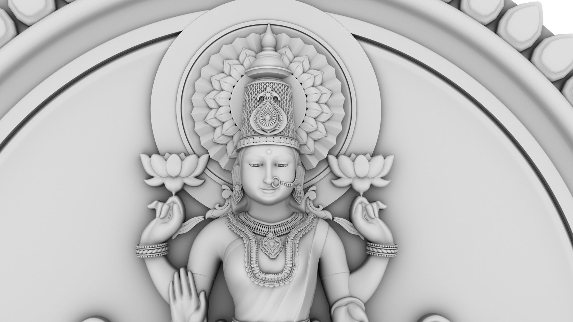 god lakshmi model 3D model | CGTrader