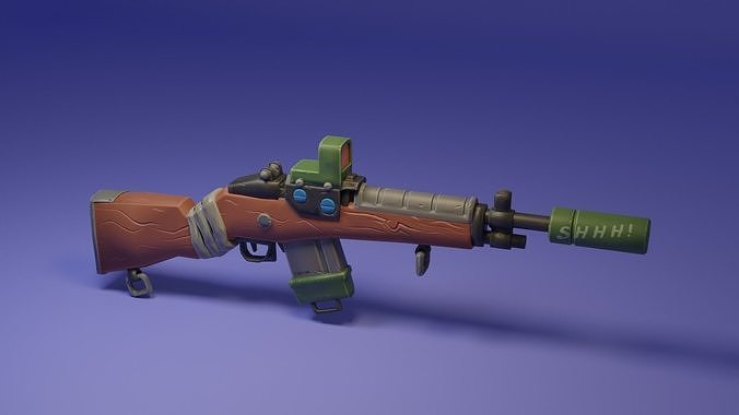 3D model Stylized Rifle Model VR / AR / low-poly | CGTrader