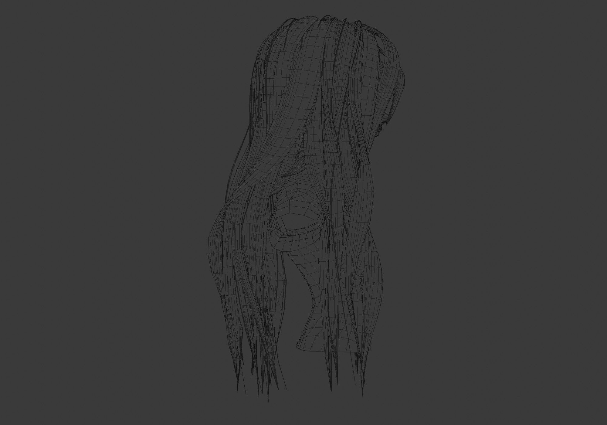 messy cartoon hairstyle 3D model | CGTrader
