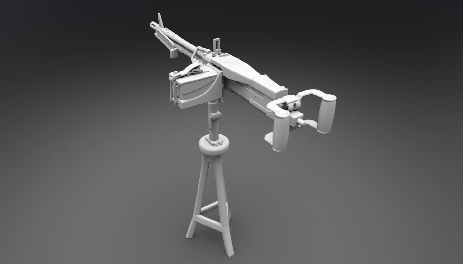 M60 LMG scale model 3D model 3D printable | CGTrader